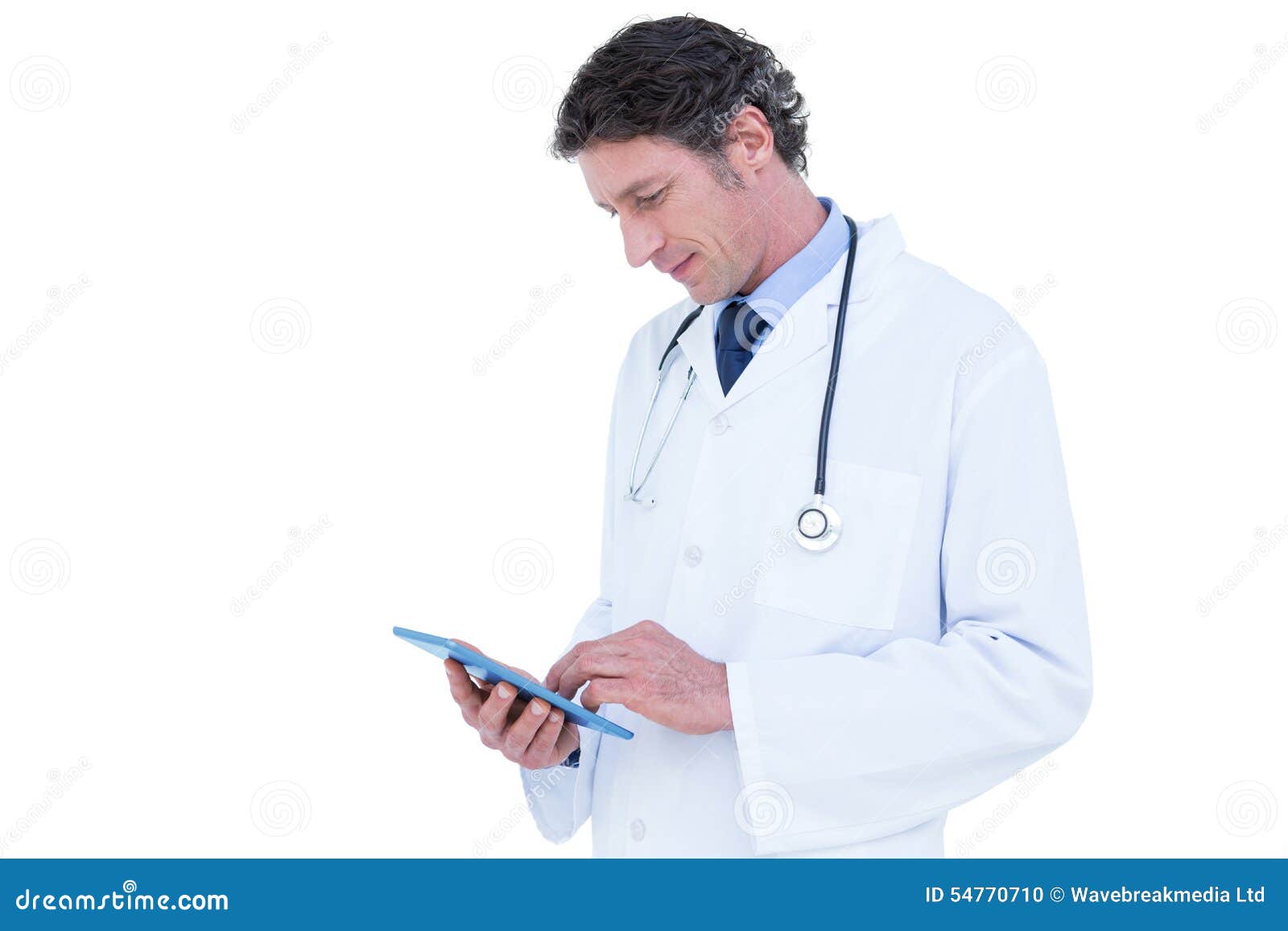 Doctor Using His Digital Tablet Stock Photo - Image of background ...