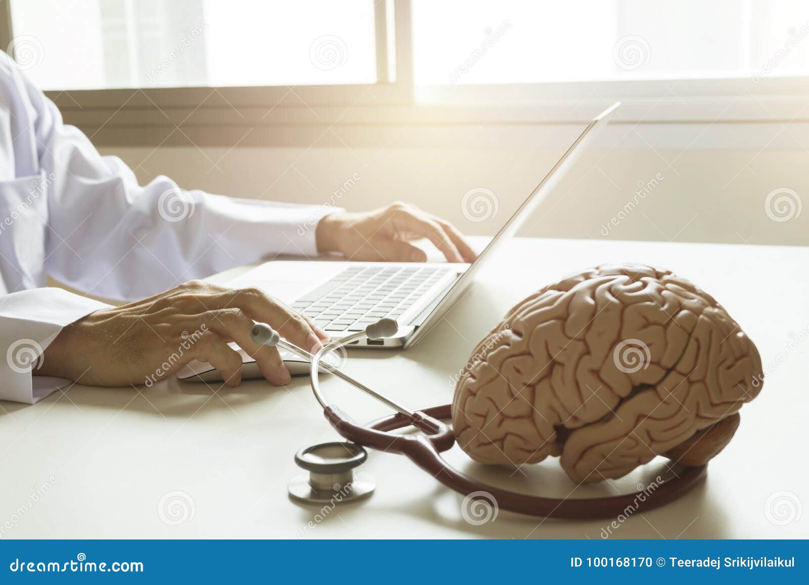 Doctor Using Laptop Computer Stock Photo - Image of clinic, hospital ...
