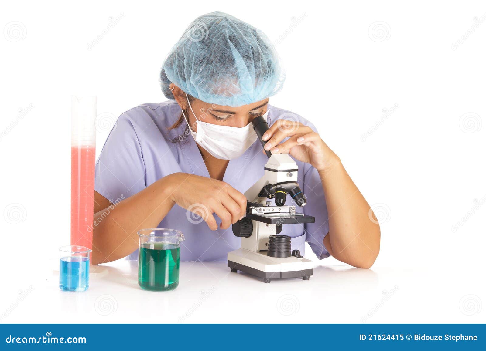 Doctor using microscope stock image. Image of scientific - 21624415