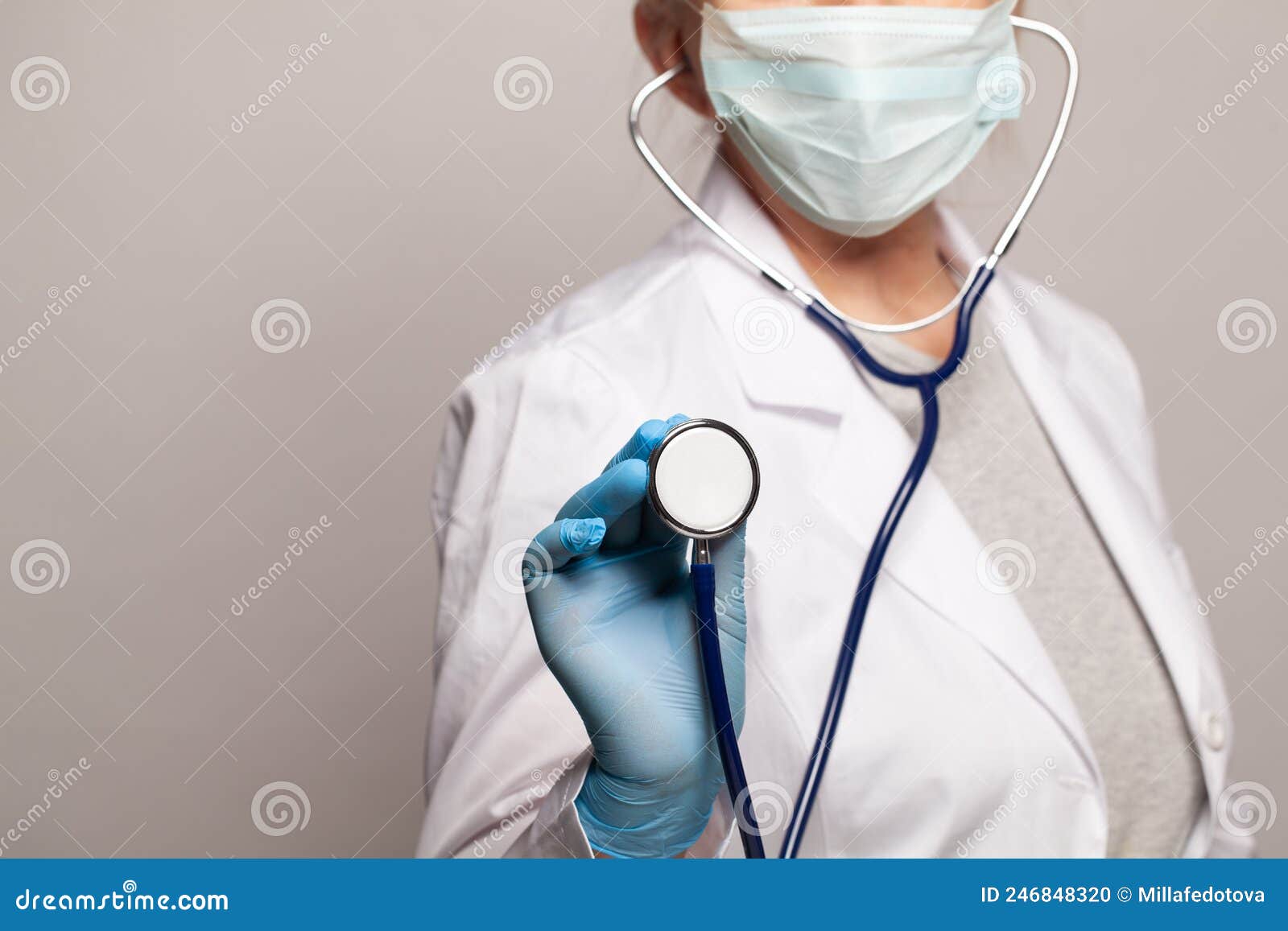 Doctor Using Stethoscope Close Up Stock Photo - Image of close ...
