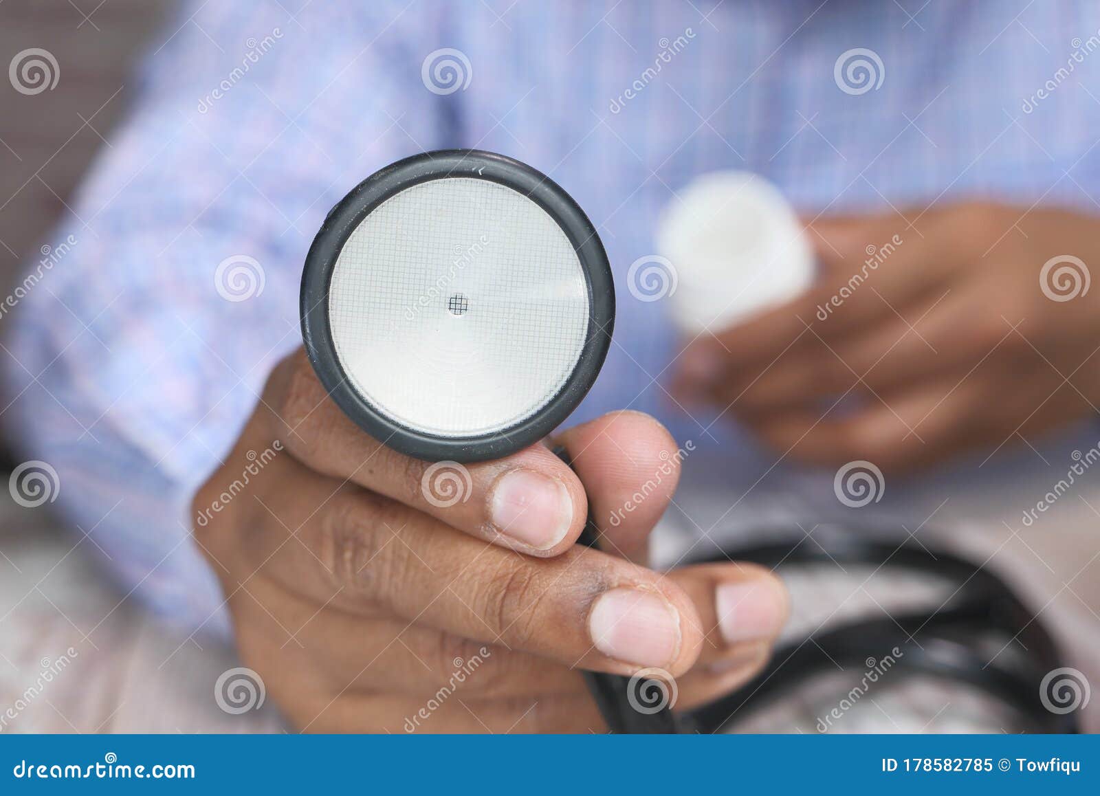Doctor Using Stethoscope in Hospital, Close Up Stock Image - Image of ...