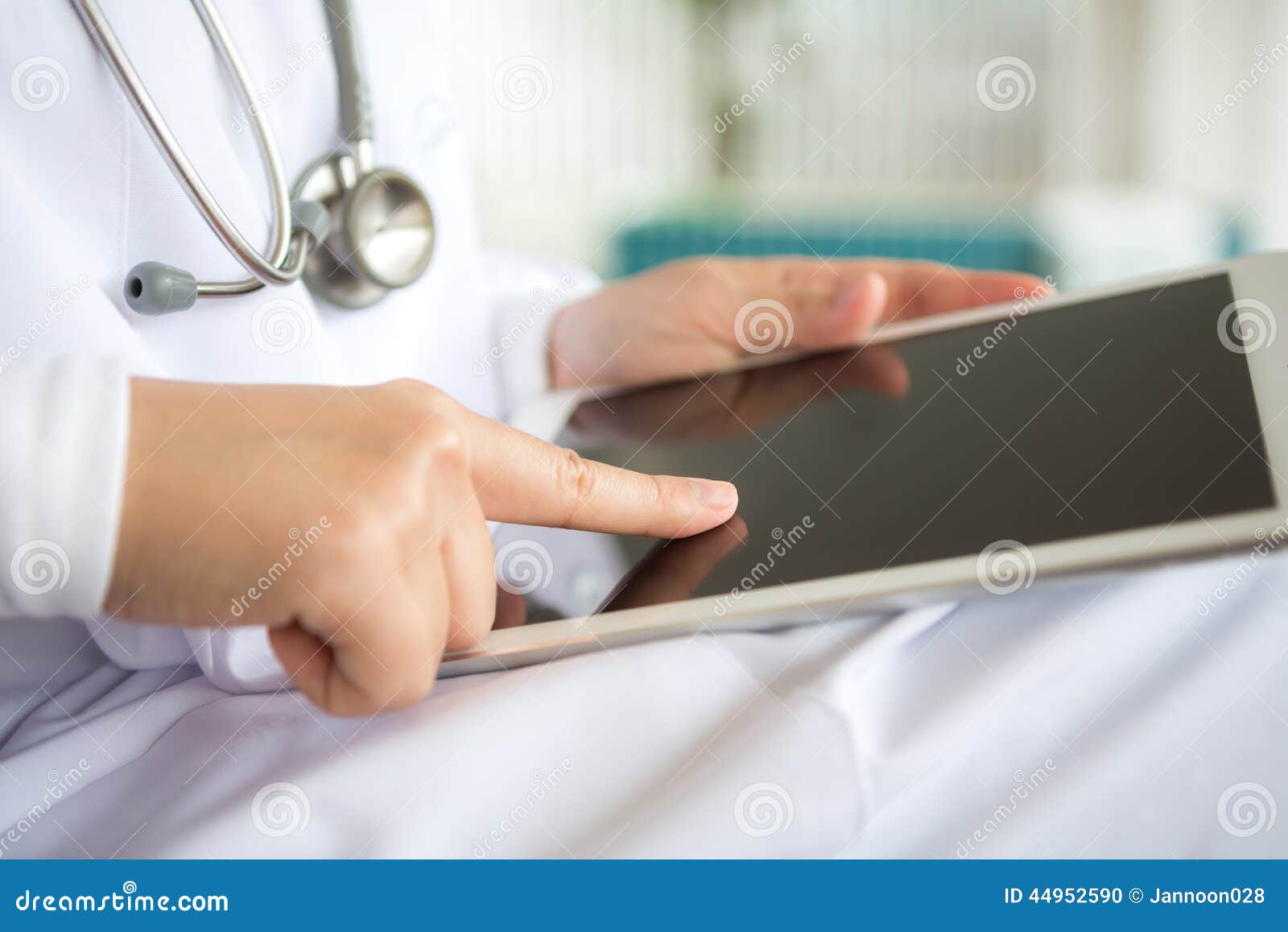 Doctor Using Tablet Computer Stock Photo - Image of clinic, specialist ...