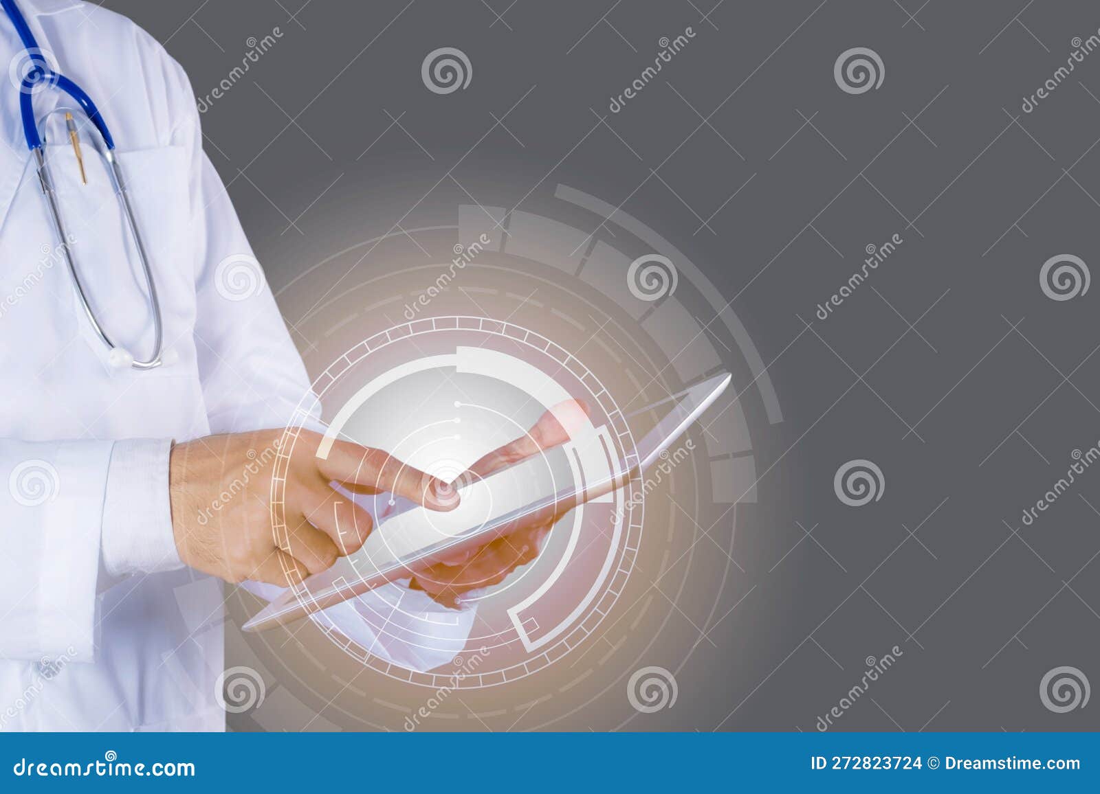 Doctor Using Tablet with Internet Stock Photo - Image of notebook ...