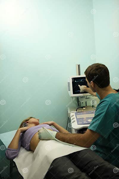 Doctor Using Ultrasound Machine Stock Image - Image of examination ...