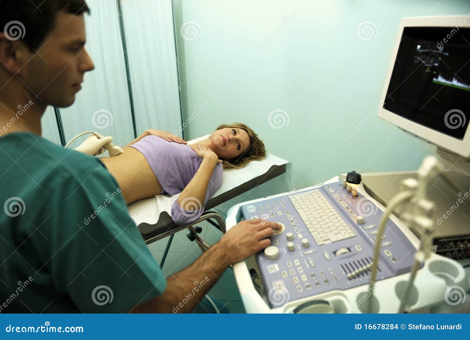 Doctor Using Ultrasound Machine Stock Photo - Image of doctor, people ...