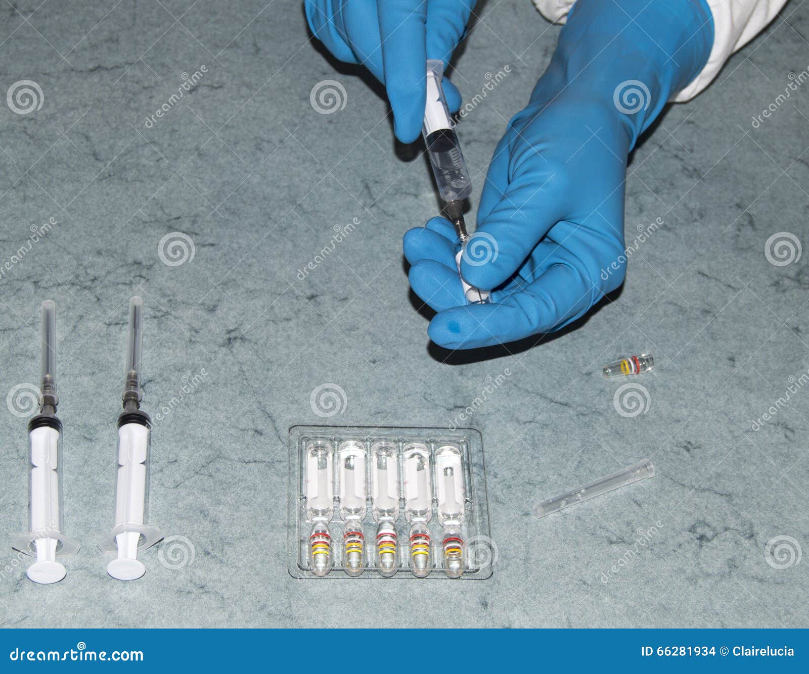 Doctor with Vials and Syringes for Injection Stock Photo - Image of ...