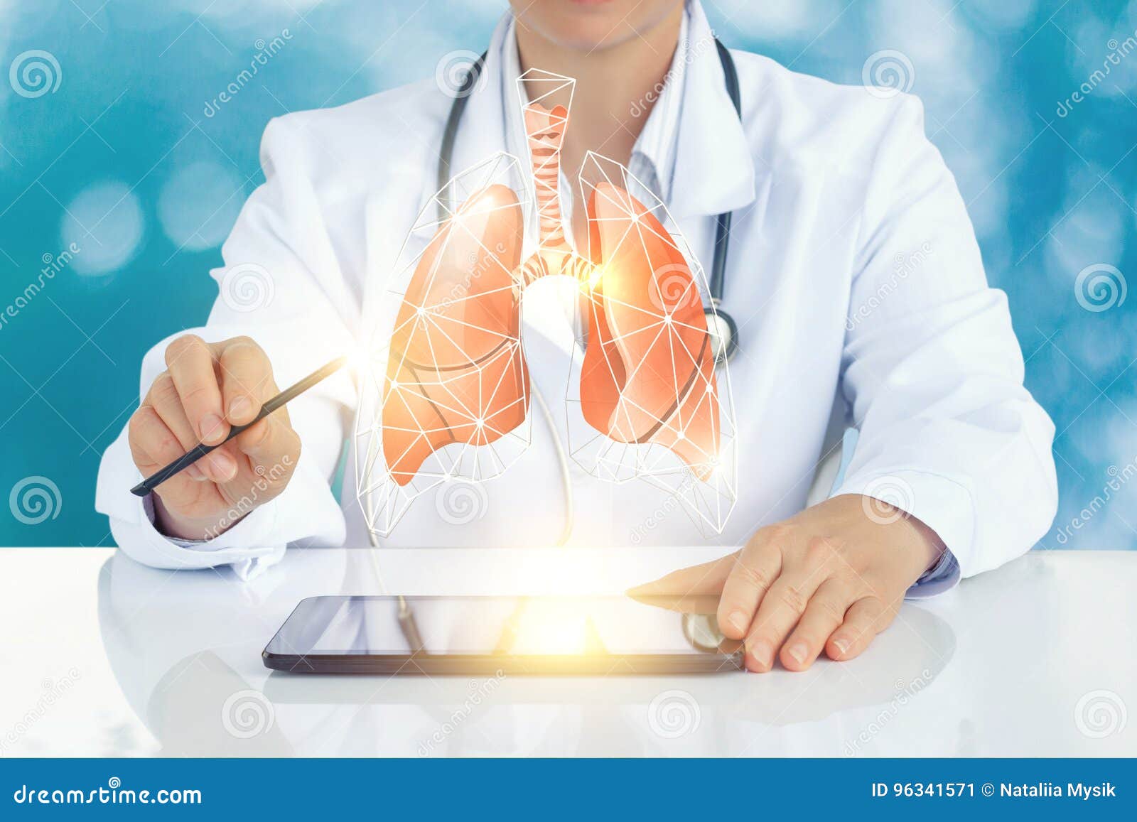 Human Lung Tissue Under Microscope, The Lungs Is Organs Of The ...