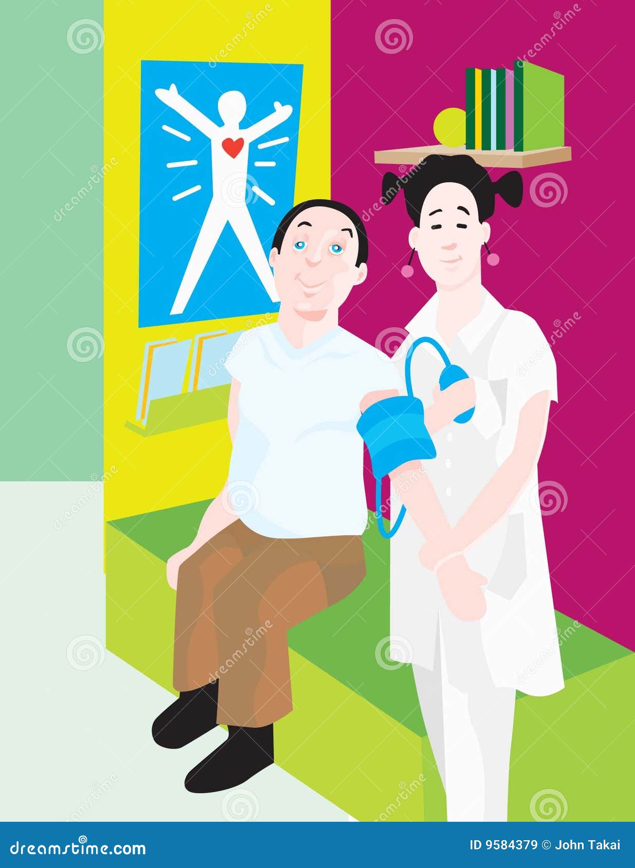 Doctor Visit stock vector. Illustration of decoration - 9584379