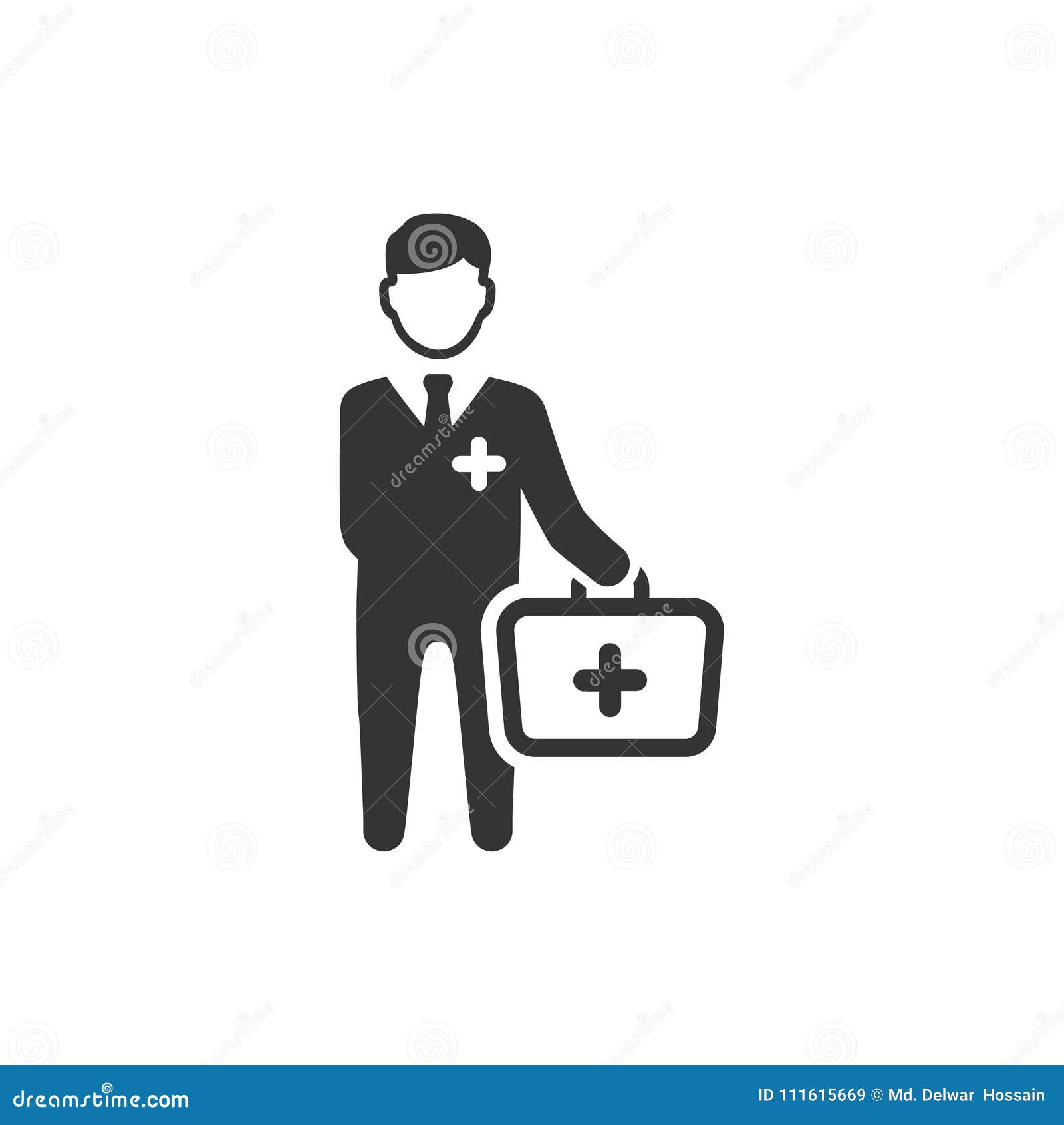 Doctor Visit Icon stock vector. Illustration of emergency - 111615669