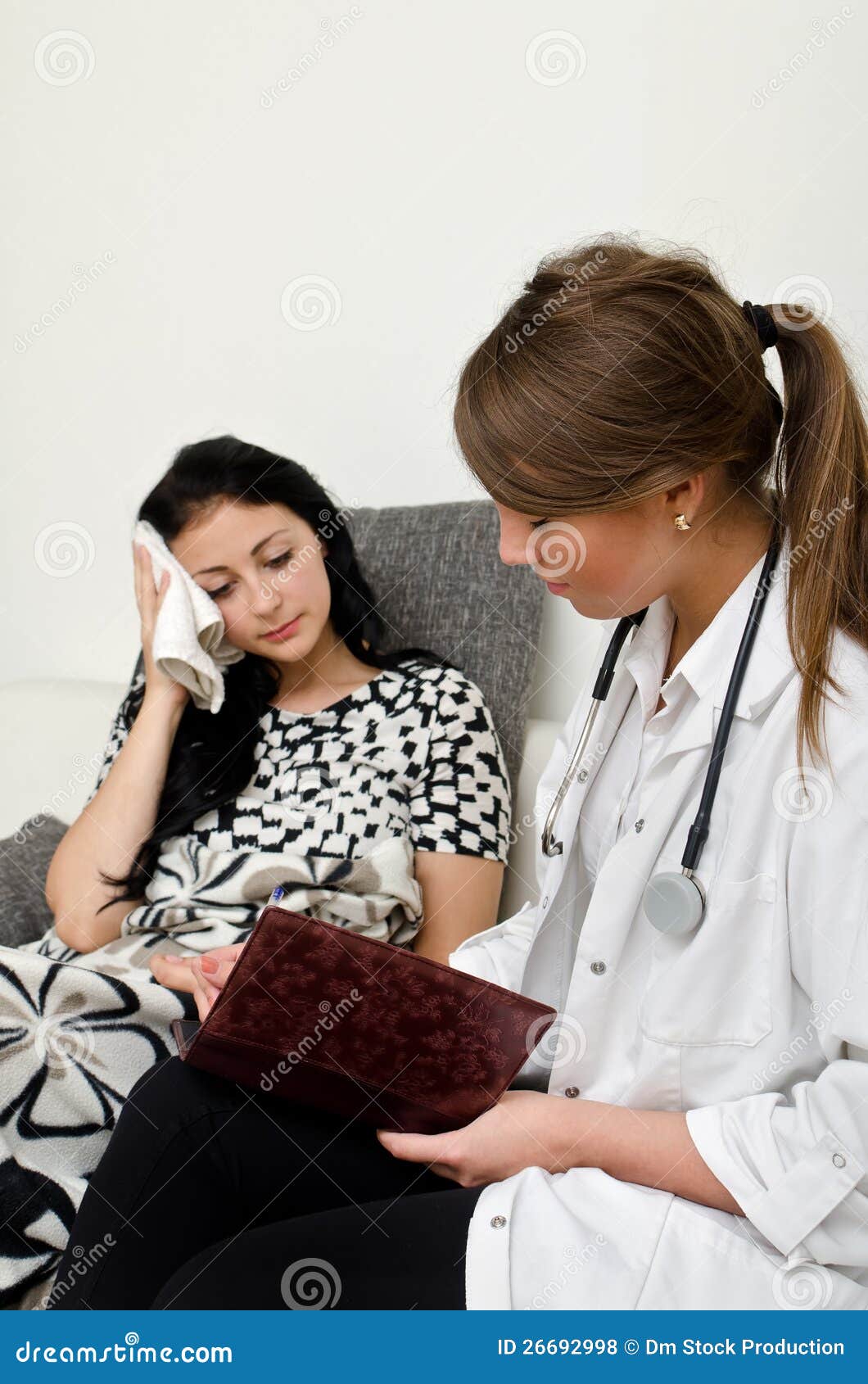 Doctor visiting patient stock photo. Image of disease - 26692998