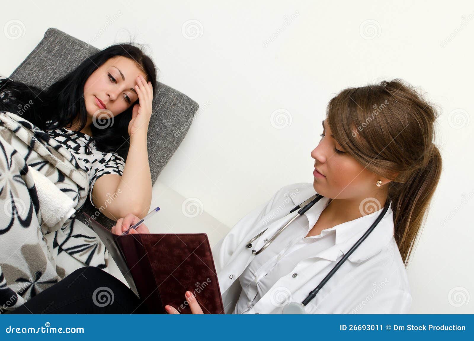 Doctor visiting patient stock image. Image of livingroom - 26693011