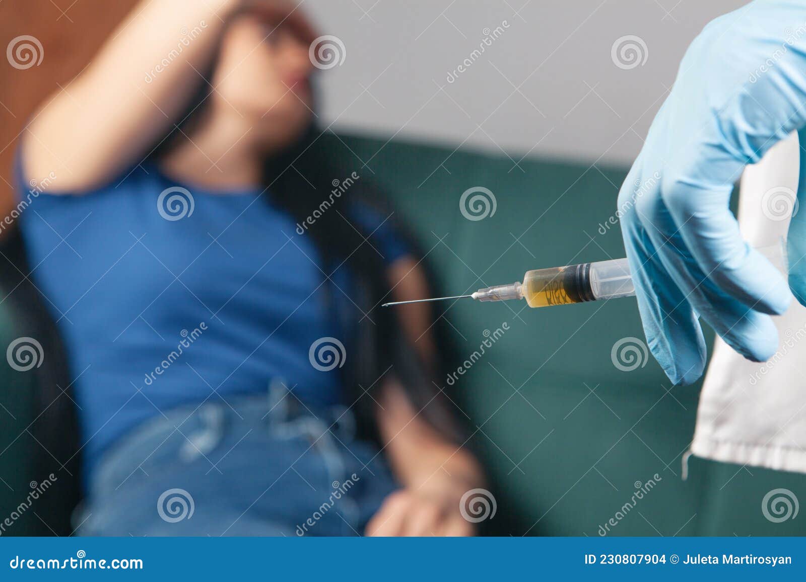 The Doctor Wants To Give an Injection Stock Photo - Image of disease ...