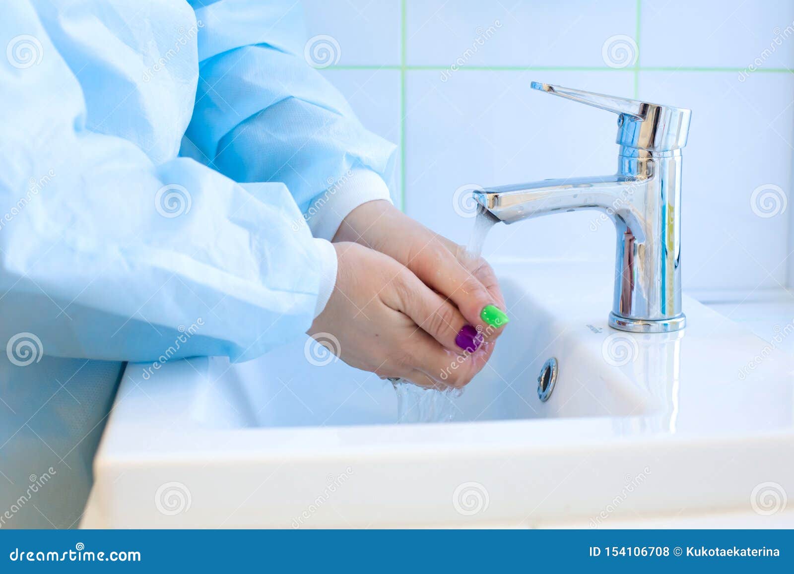 The Doctor Washes His Hands before Manipulation Stock Photo - Image of ...