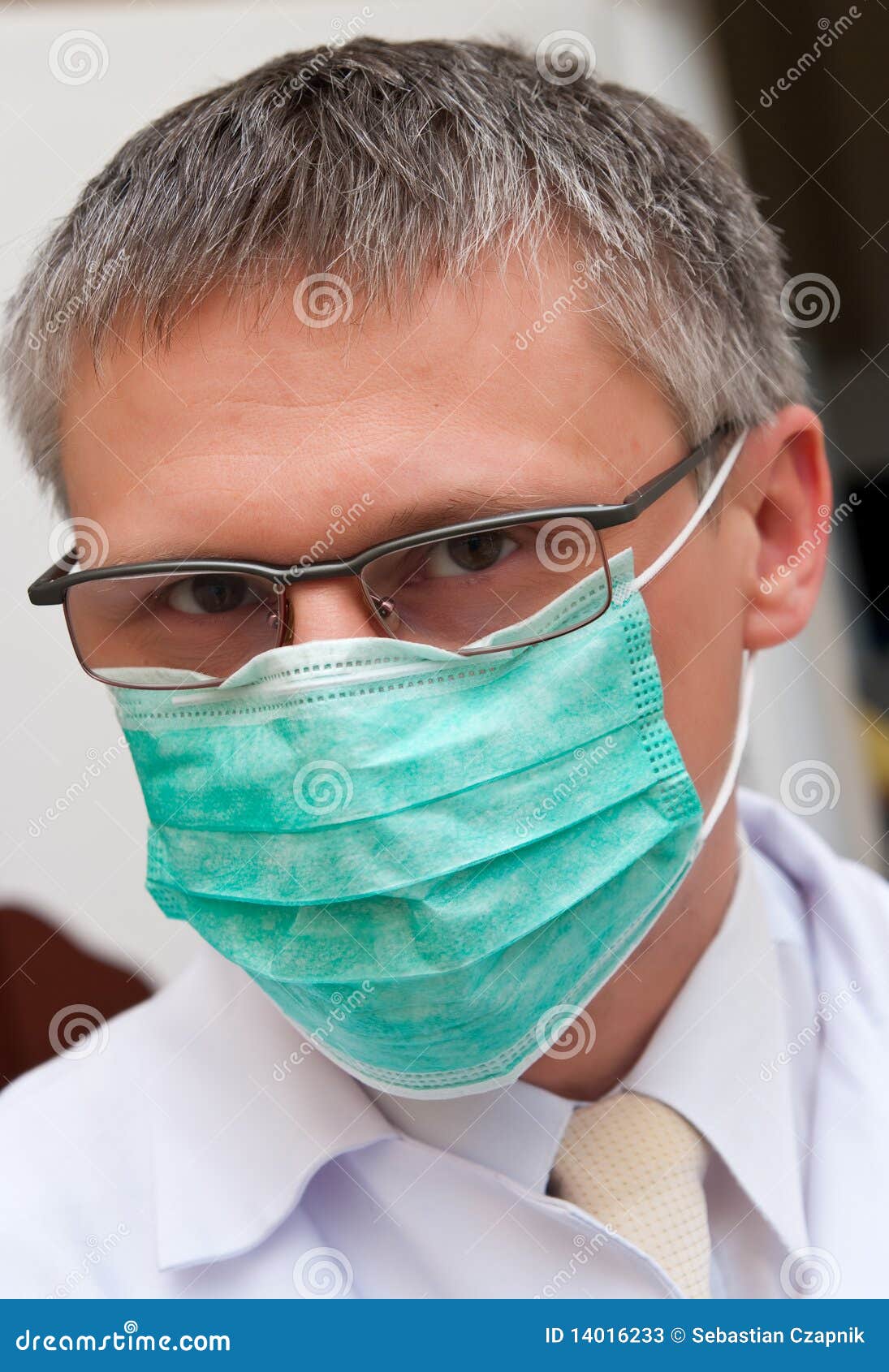 Doctor wearing mask stock image. Image of facial, grey - 14016233