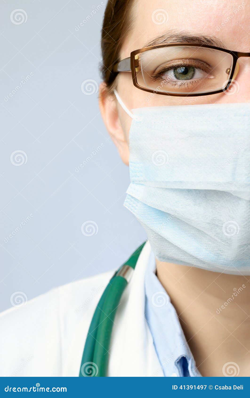 Doctor Wearing Protective Mask Stock Image - Image of doctor, coat ...