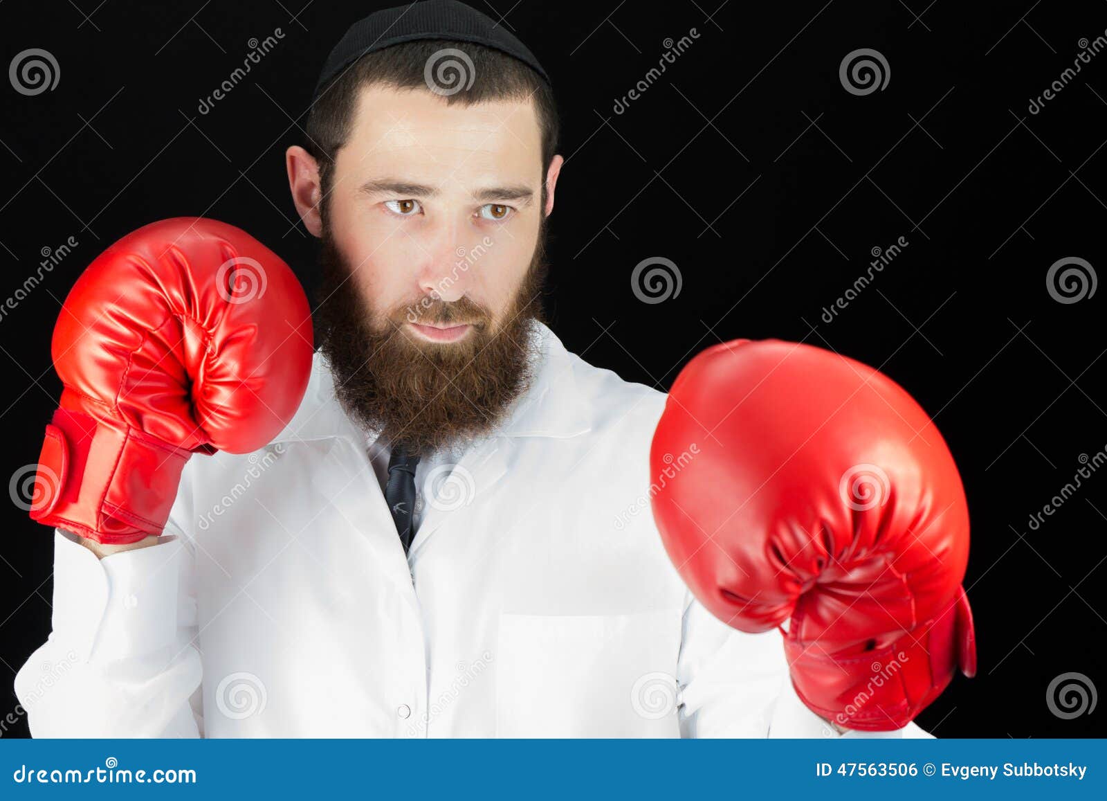 Doctor Wearing Red Boxing Gloves. Stock Photo - Image of boxing ...