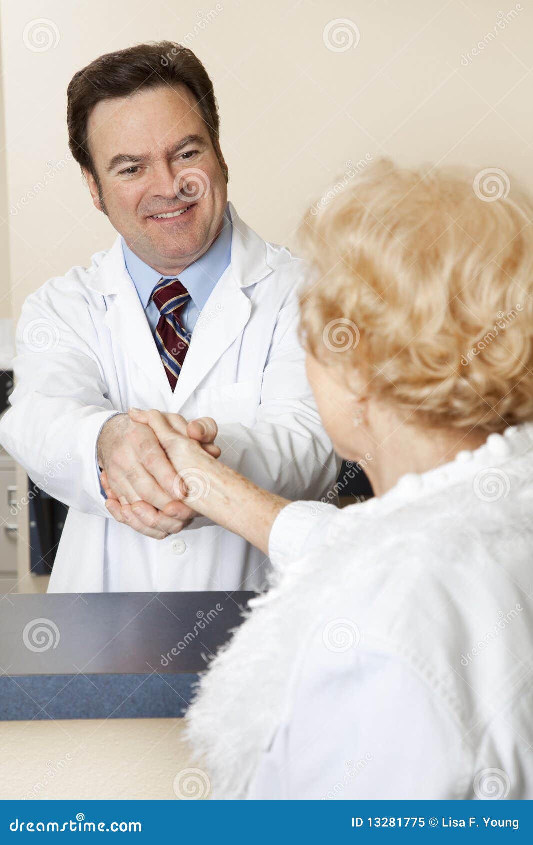 Doctor Welcomes Patient stock image. Image of front, chiropractic ...