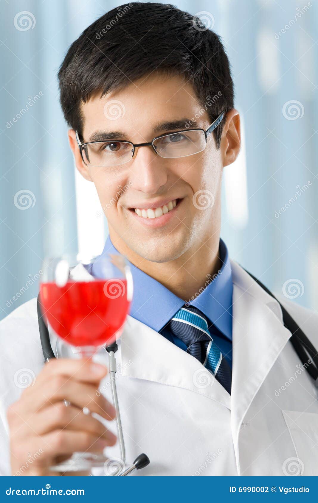 Doctor with wine stock photo. Image of person, exam, medical - 6990002