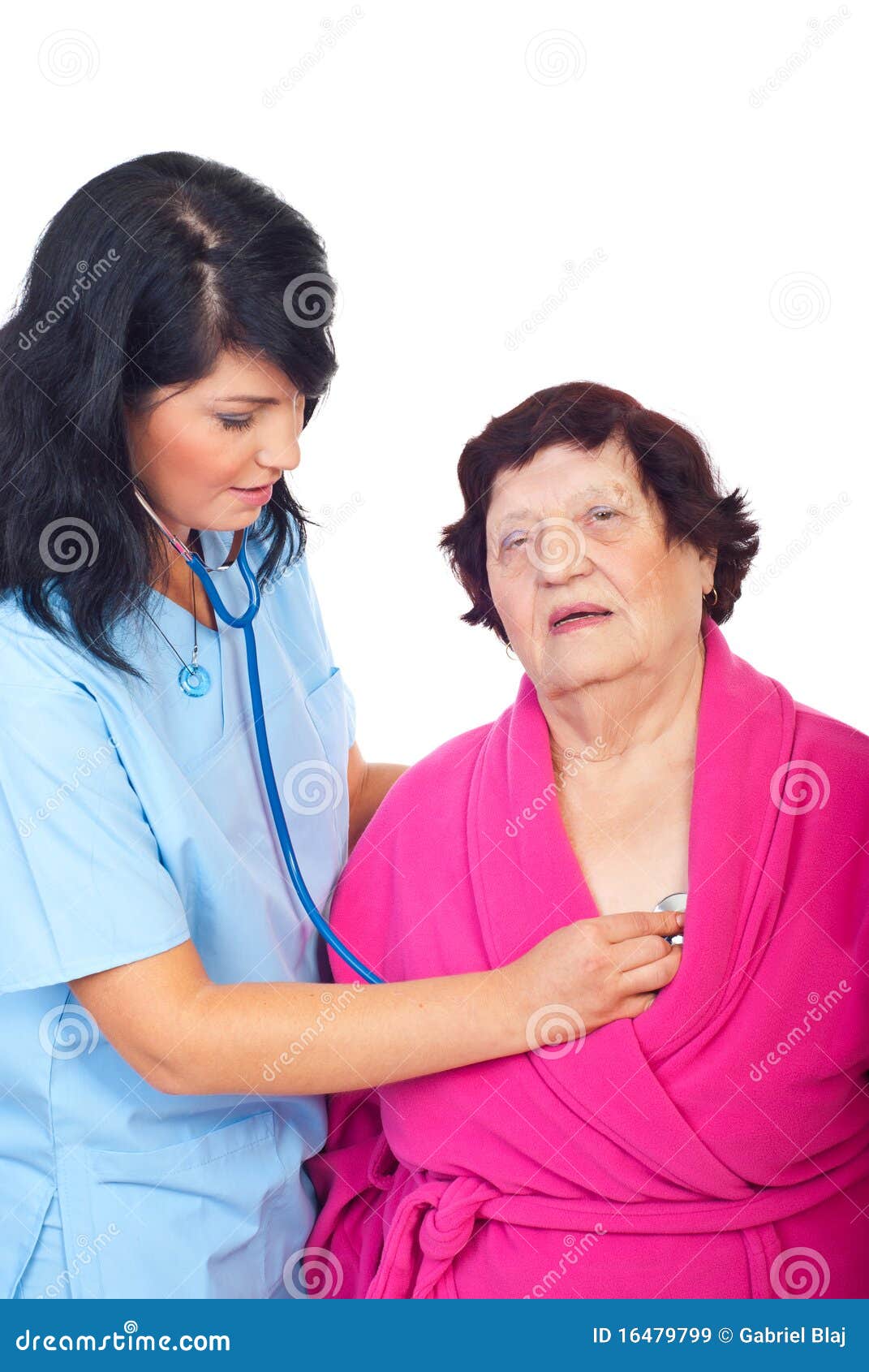 Doctor Woman Assessing Elderly Patient Stock Image - Image of confident ...