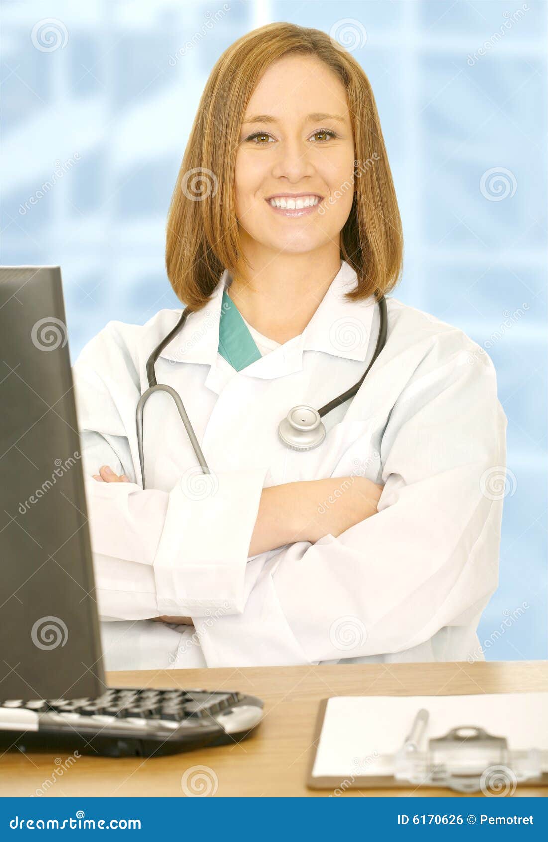 Doctor Woman Looking at Camera and Smile Stock Photo - Image of ...