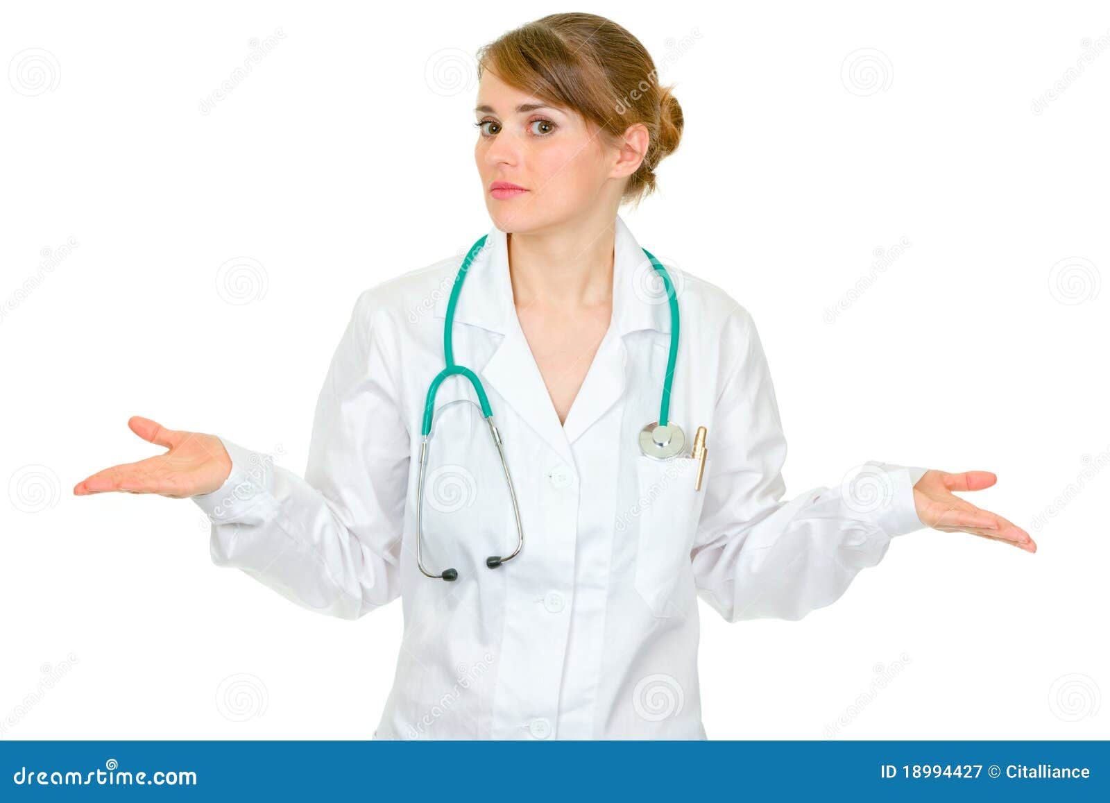 Doctor Woman with Surprise Expression on Her Face Stock Image - Image ...