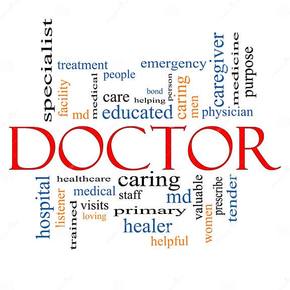 Doctor Word Cloud Concept stock illustration. Illustration of valuable ...