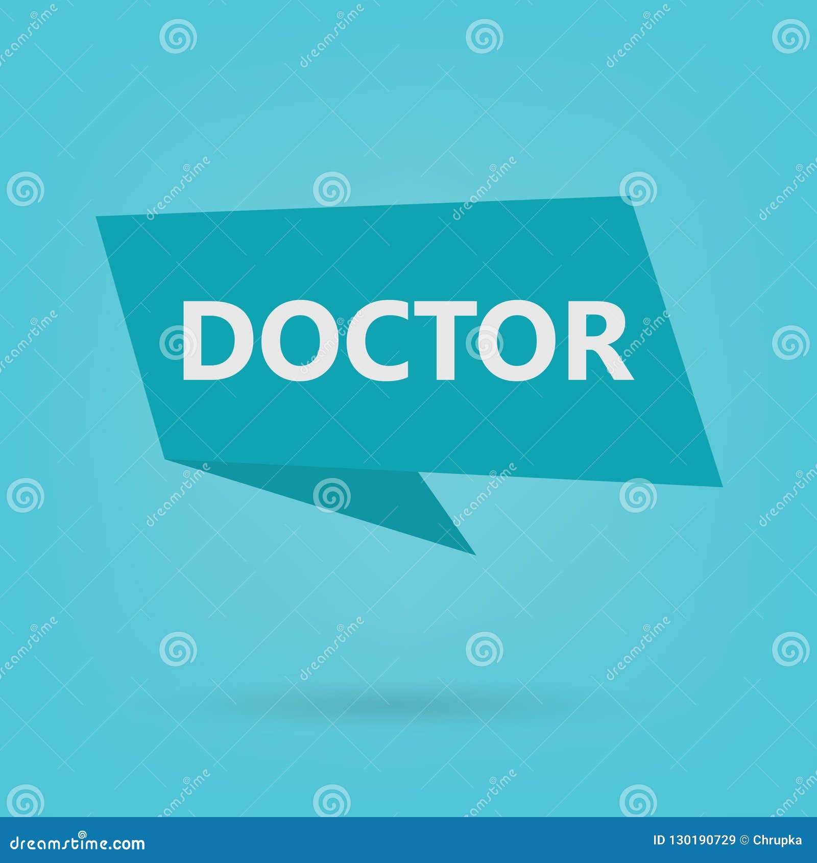 Doctor word on a sticker stock vector. Illustration of background ...