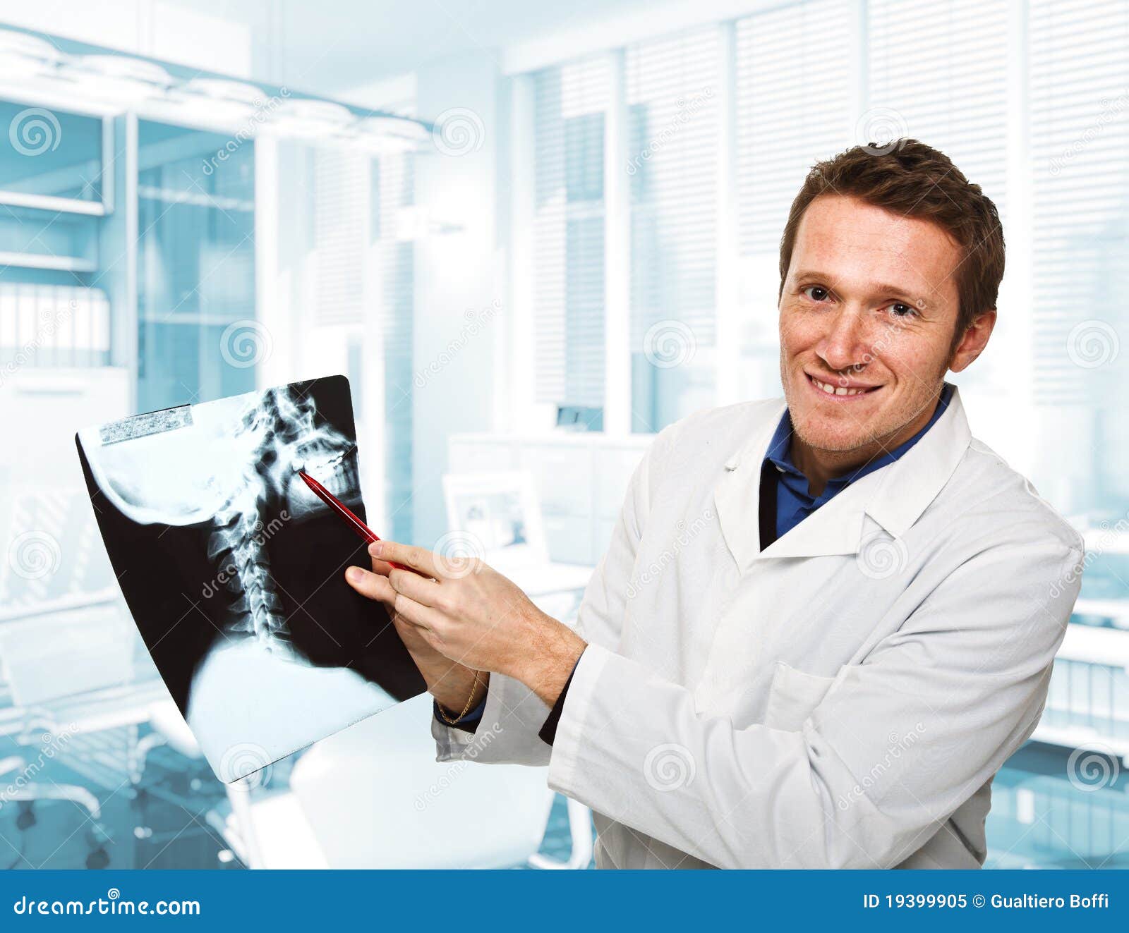Doctor at work stock image. Image of portrait, white - 19399905