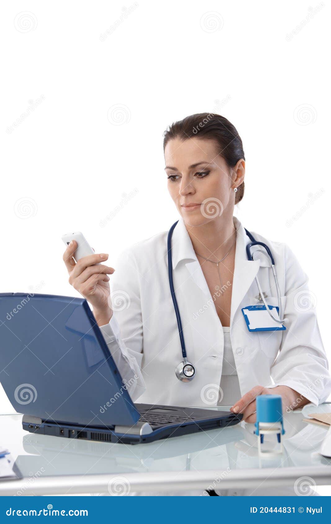 Doctor at work stock image. Image of indoor, coat, casual - 20444831