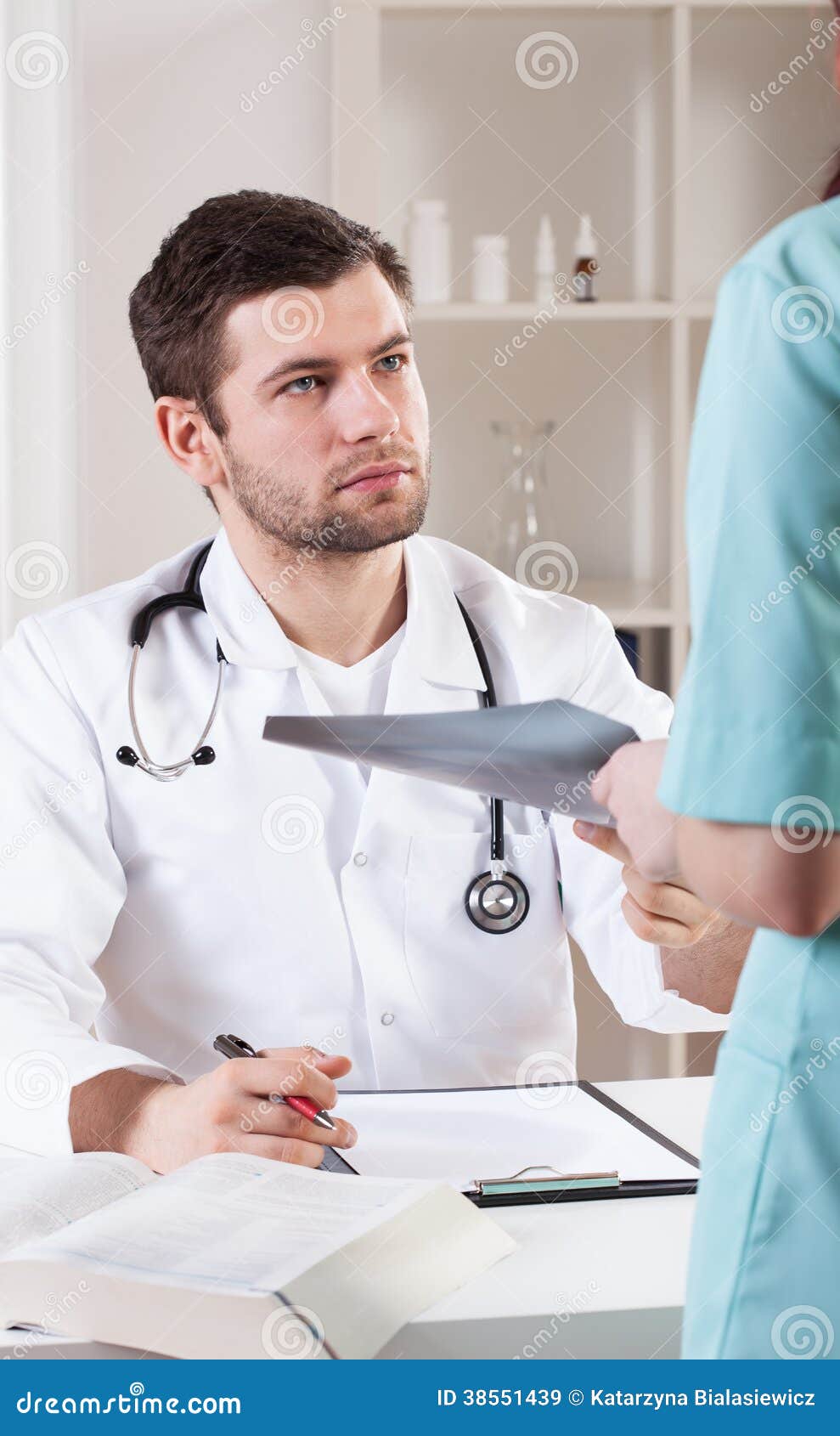 Doctor during work stock image. Image of doctors, illness - 38551439