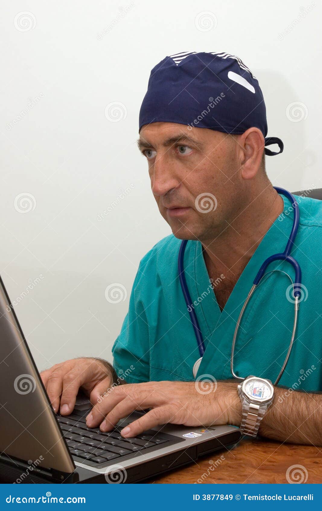 Doctor at work stock image. Image of computer, instrument - 3877849