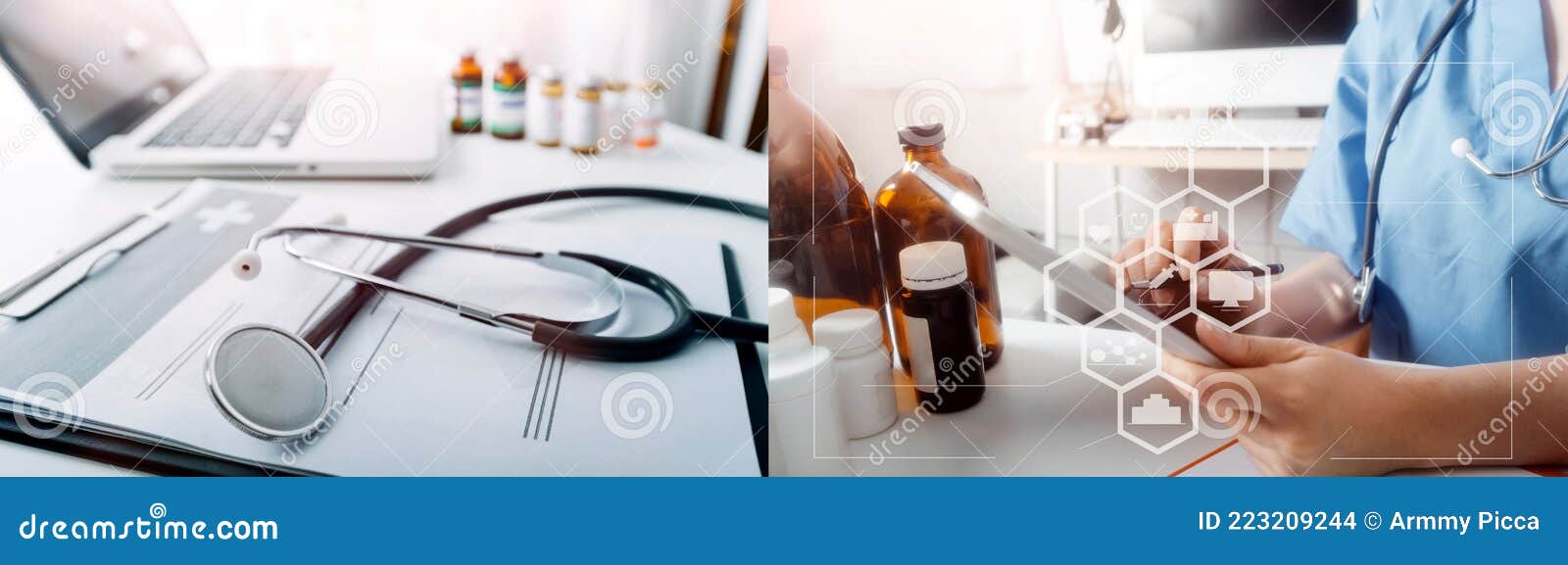 Doctor Work on Digital Tablet Healthcare Doctor Technology Tablet Using ...