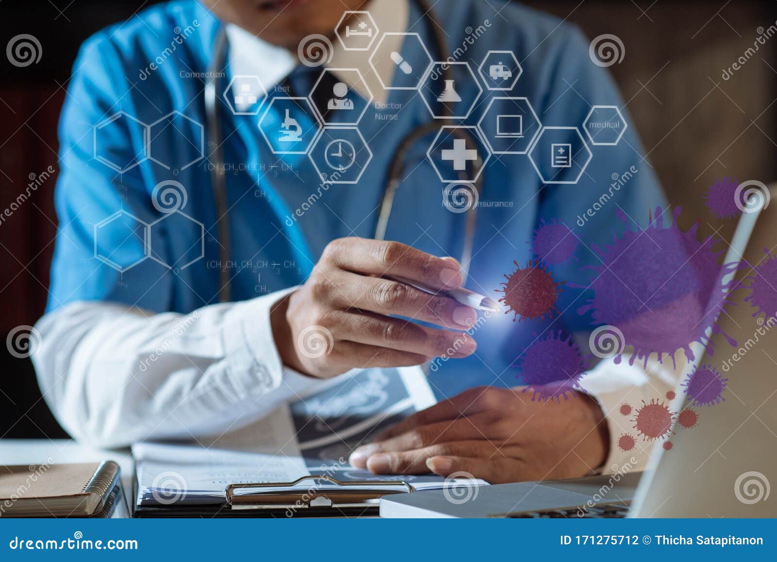 Doctor Work on Digital Tablet Healthcare Doctor Technology Tablet Using ...