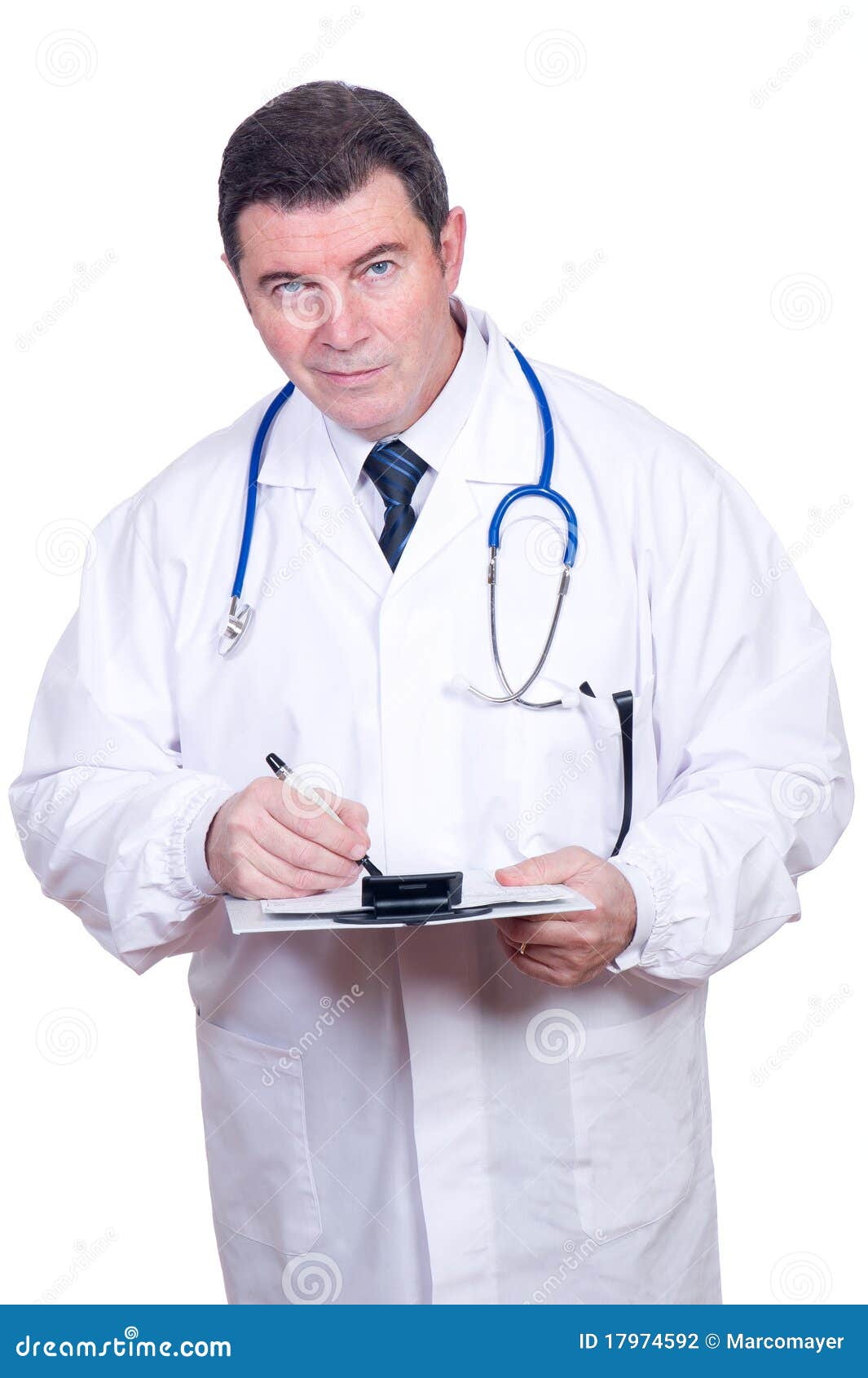 Doctor at work writing stock photo. Image of friendly - 17974592