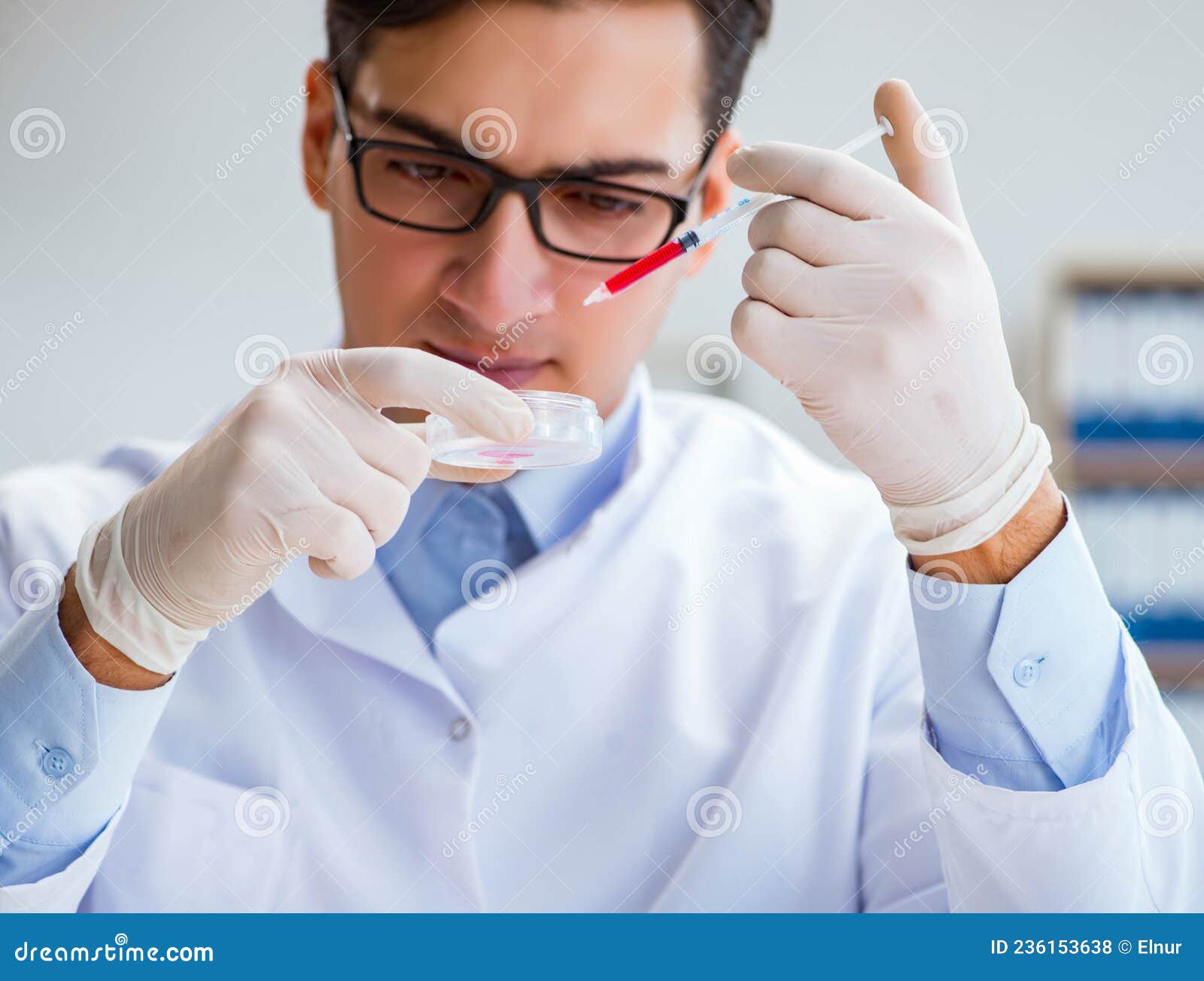 Doctor Working with Blood Samples Stock Photo - Image of hematology ...