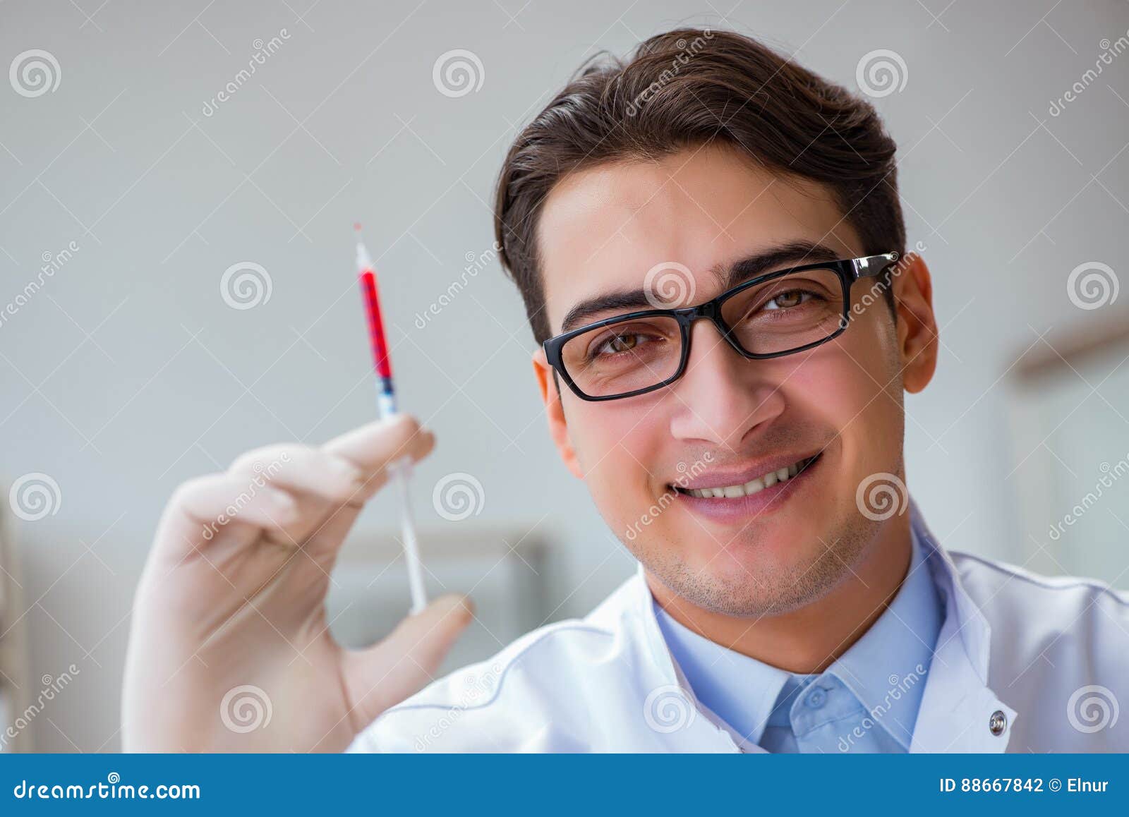 The Doctor Working with Blood Samples Stock Photo - Image of laboratory ...