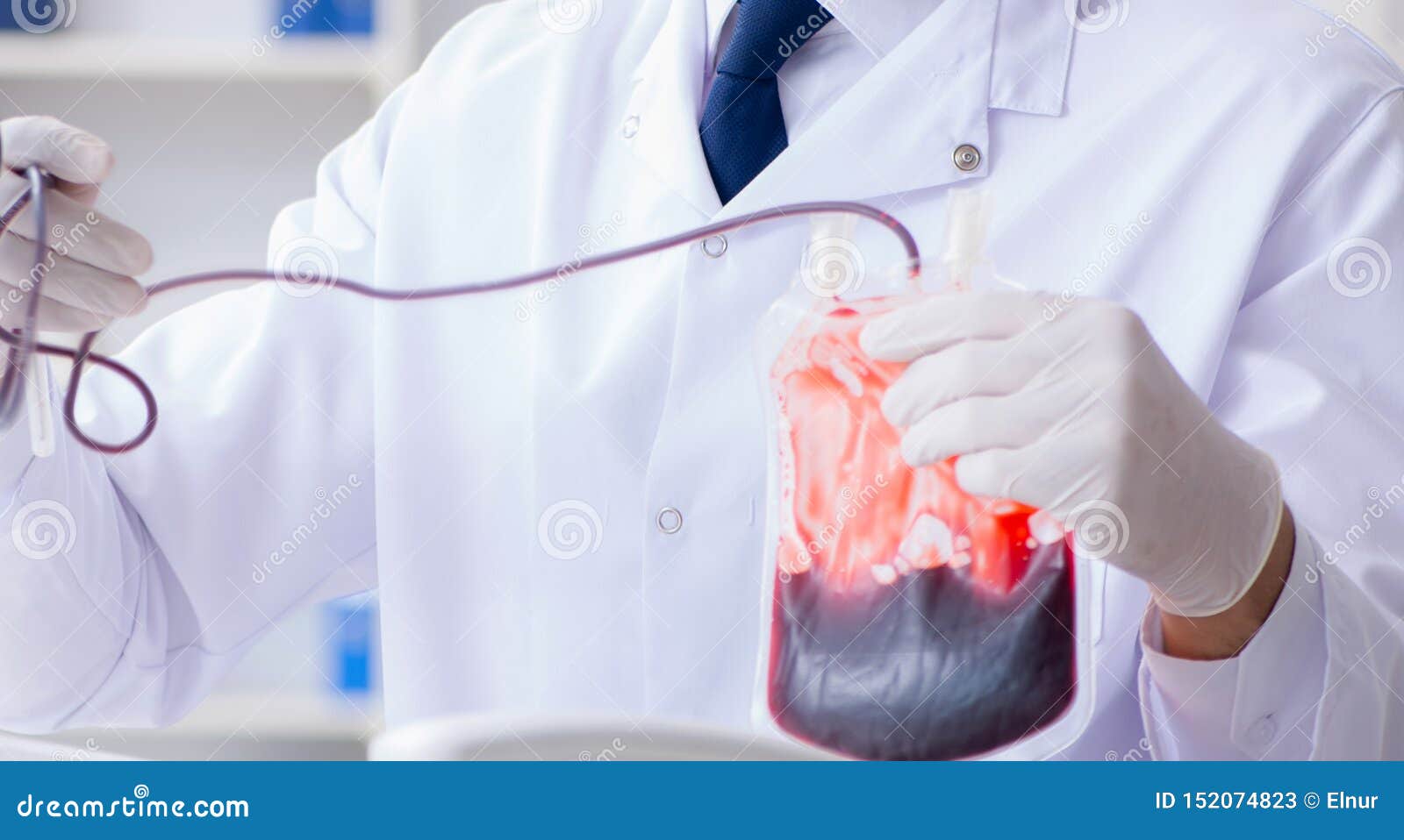Doctor Working with Blood Samples in Hospital Clinic Lab Stock Image ...