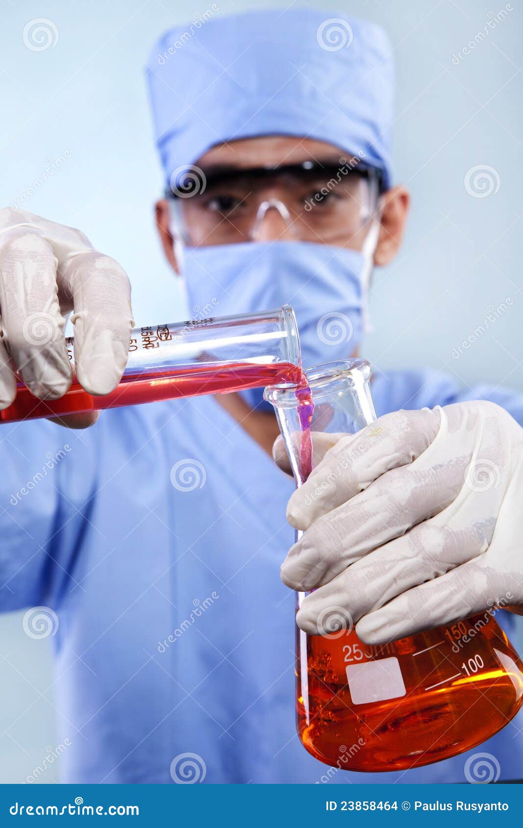 Doctor Working with Chemicals Stock Photo - Image of hand, indonesian ...