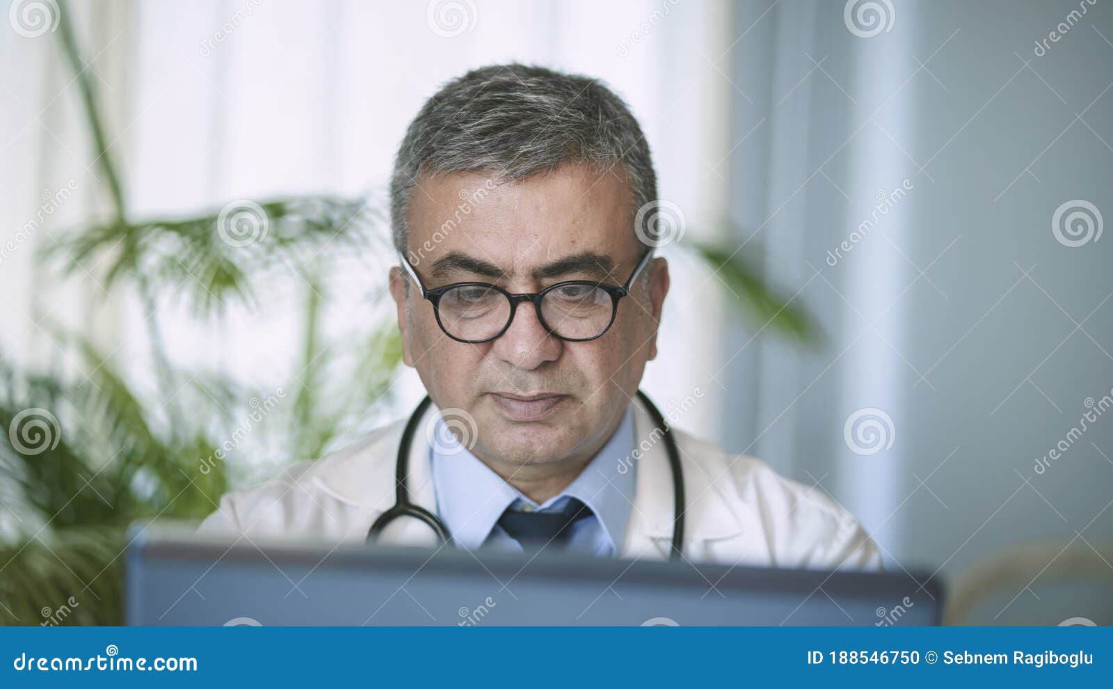 Doctor Working on the Computer Stock Photo - Image of interview ...