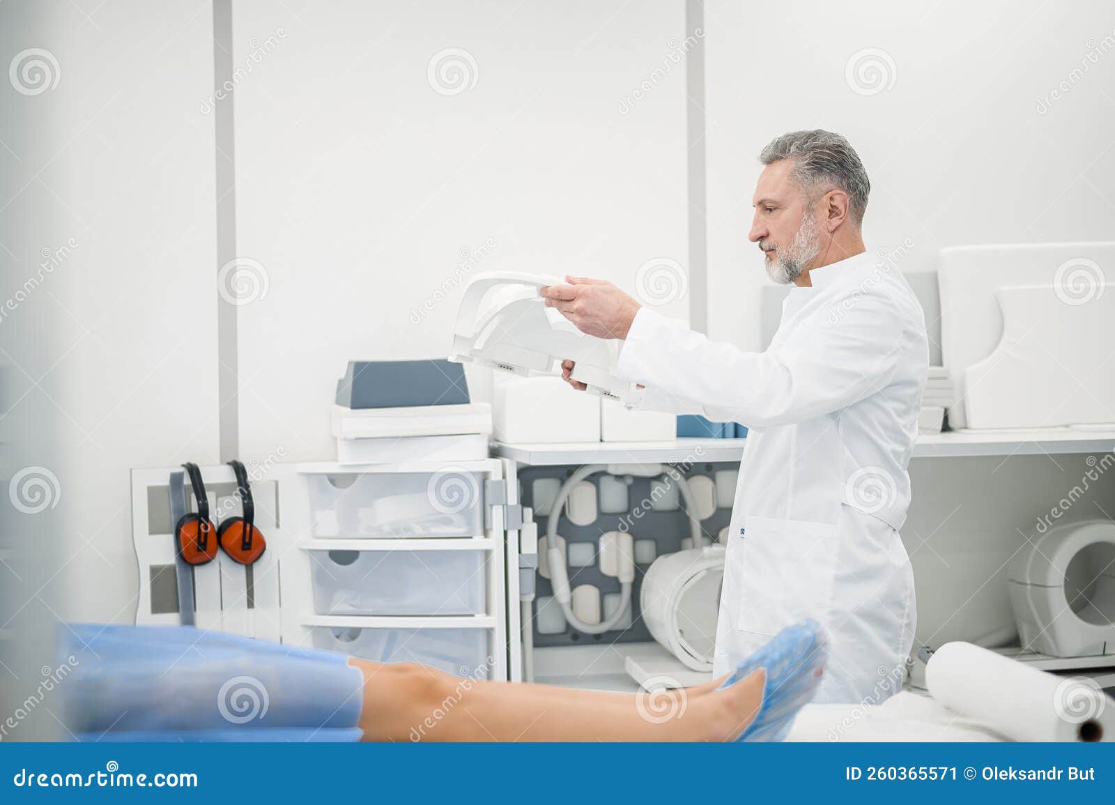 Doctor Working in Diagnostic Center and Looking Involved Stock Image ...