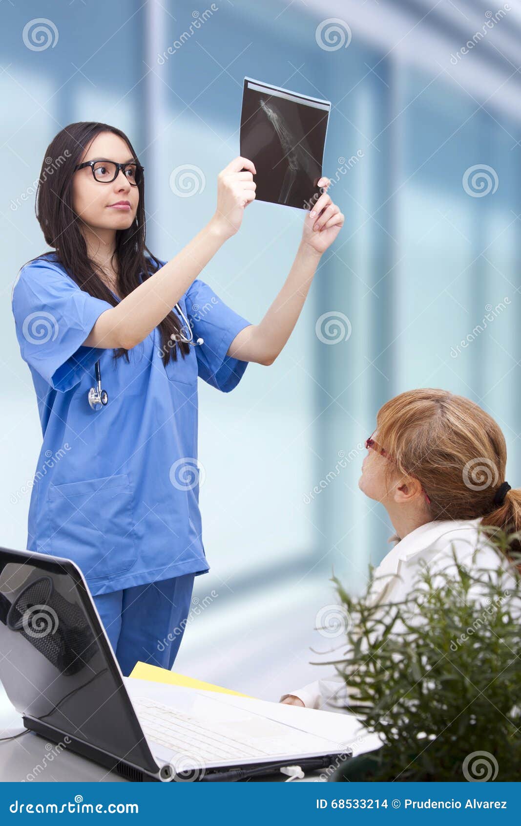 Doctor working stock photo. Image of computer, holding - 68533214