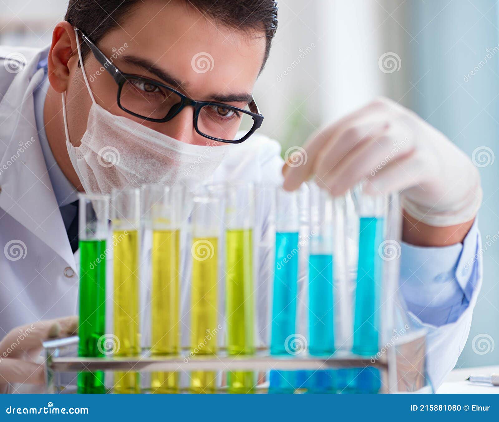 Doctor working in the lab stock photo. Image of chemist - 215881080