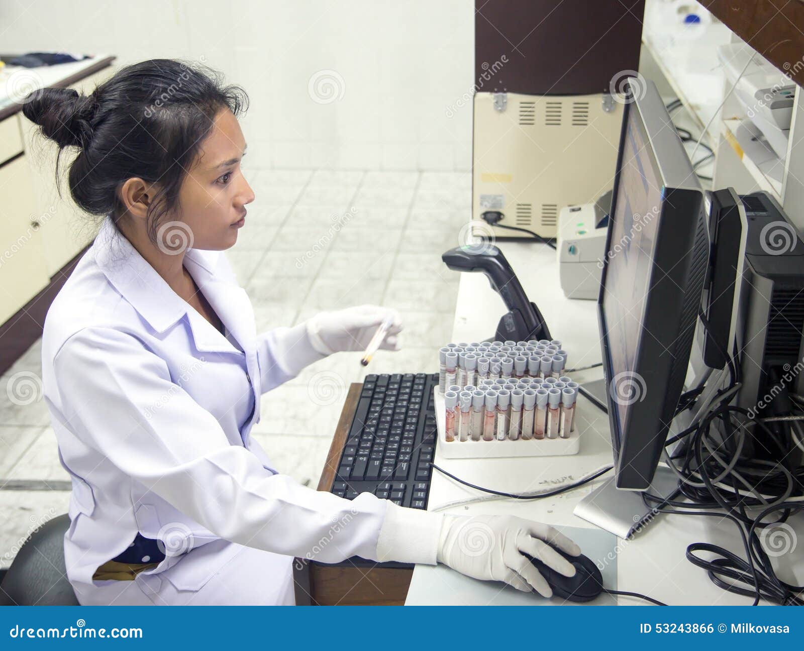 Doctor Working in the Laboratory Stock Photo - Image of focus, blood ...