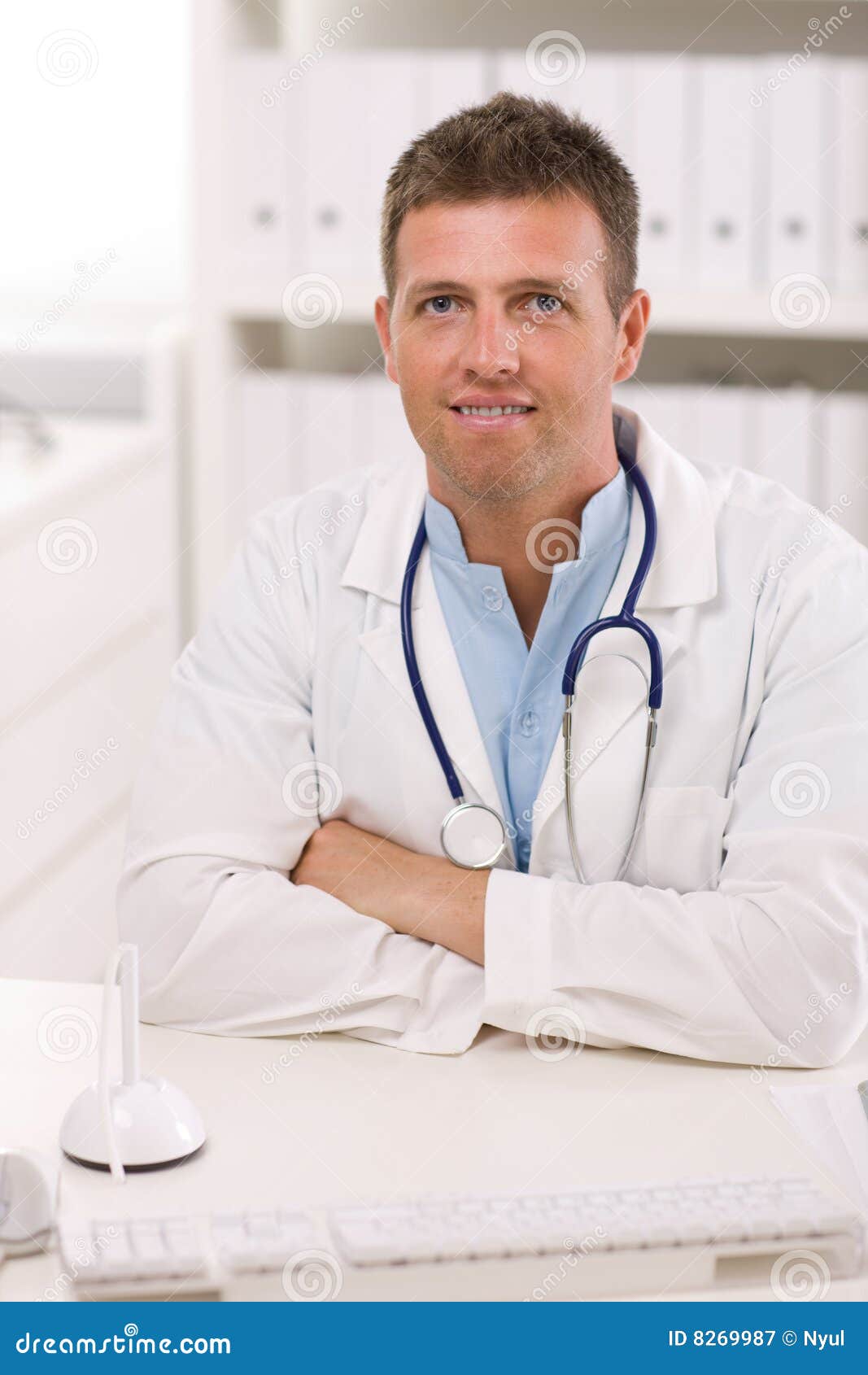 Doctor working at office stock image. Image of hospital - 8269987