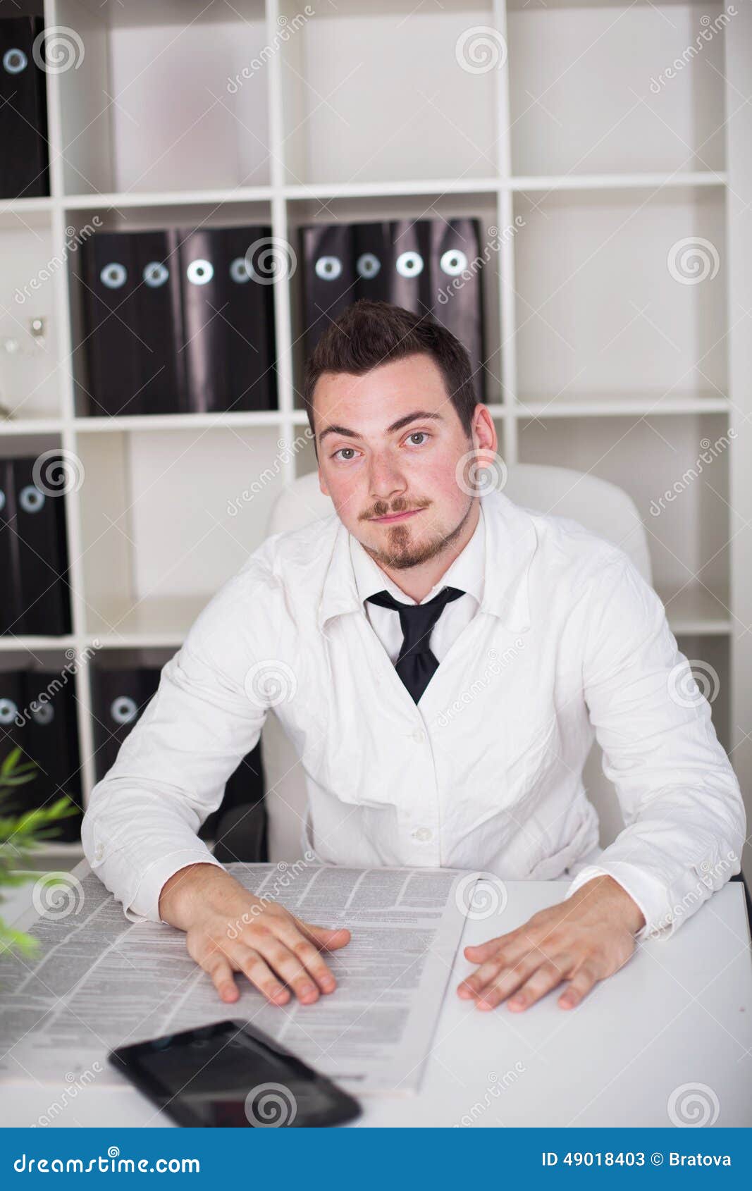 Doctor Working Open Posture in Office Stock Image - Image of confidence ...