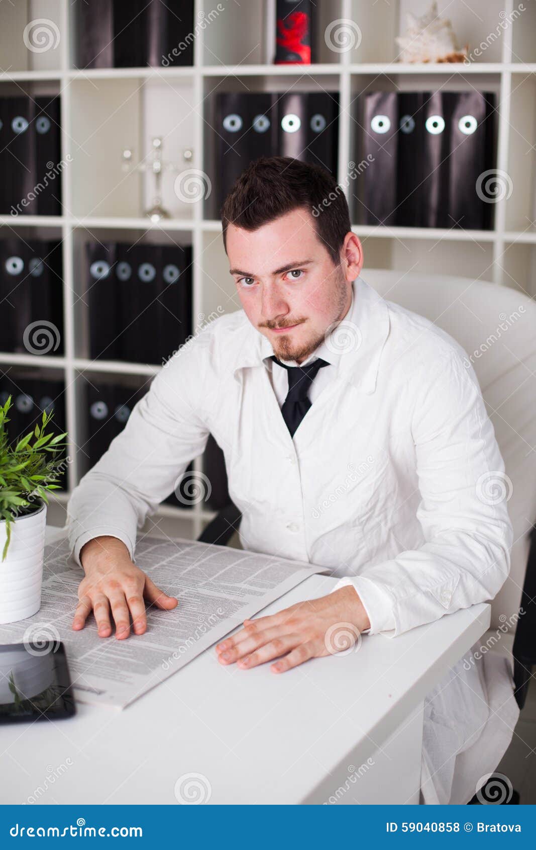 Doctor Working Open Posture in Office Stock Photo - Image of healthcare ...