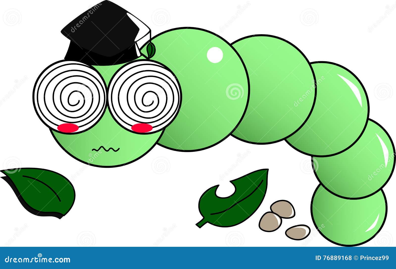 Doctor worm stock vector. Illustration of learning, vector - 76889168