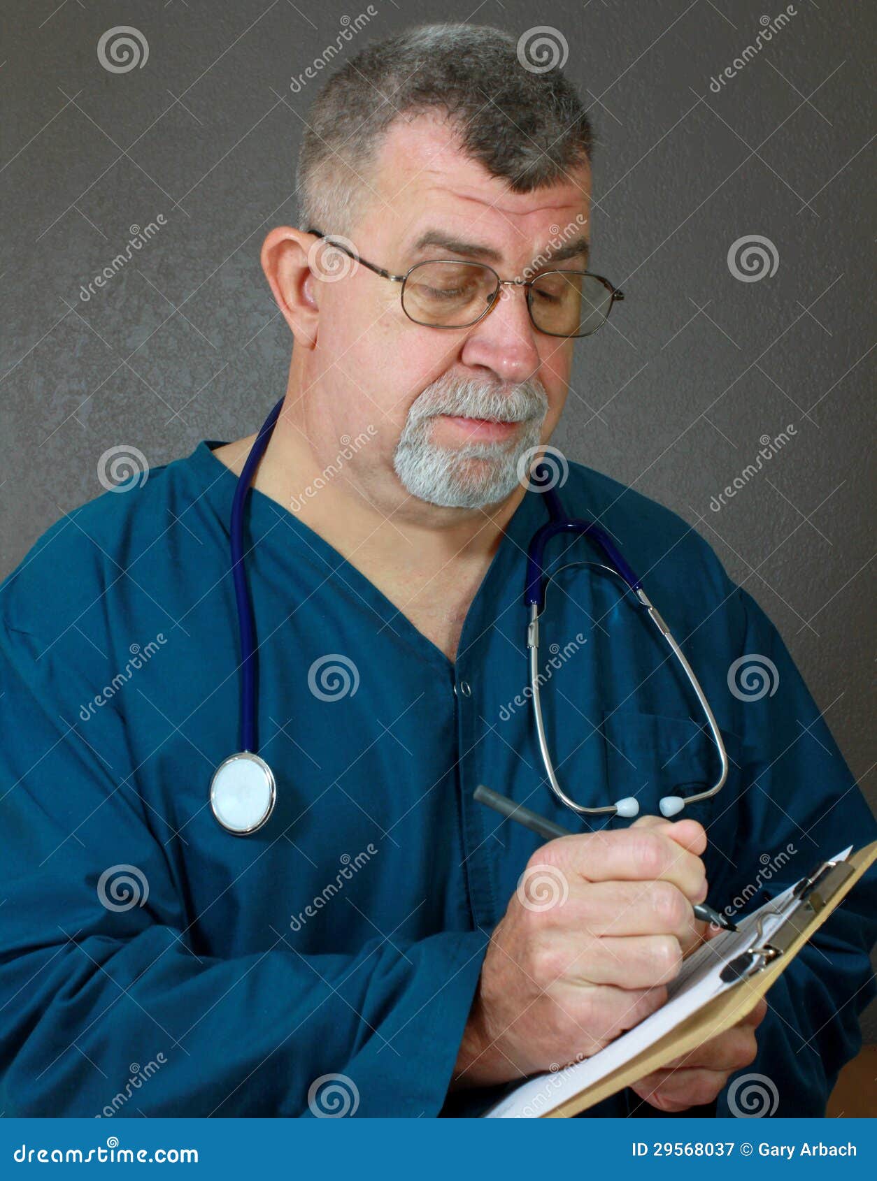 Doctor Writes a Prescription Stock Image - Image of assistant, adult ...