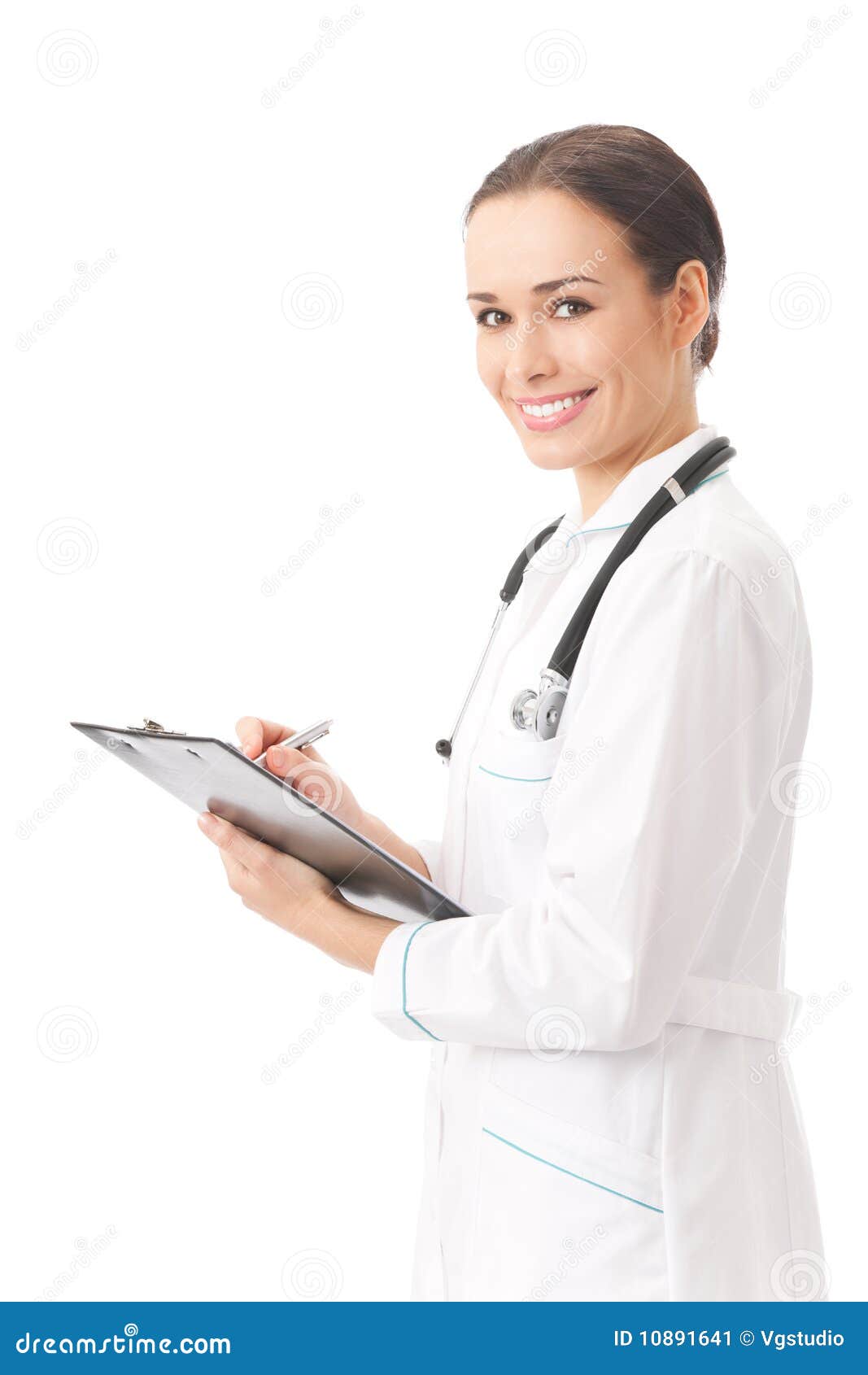 Doctor Writing on Clipboard Stock Image - Image of isolation, clinical ...
