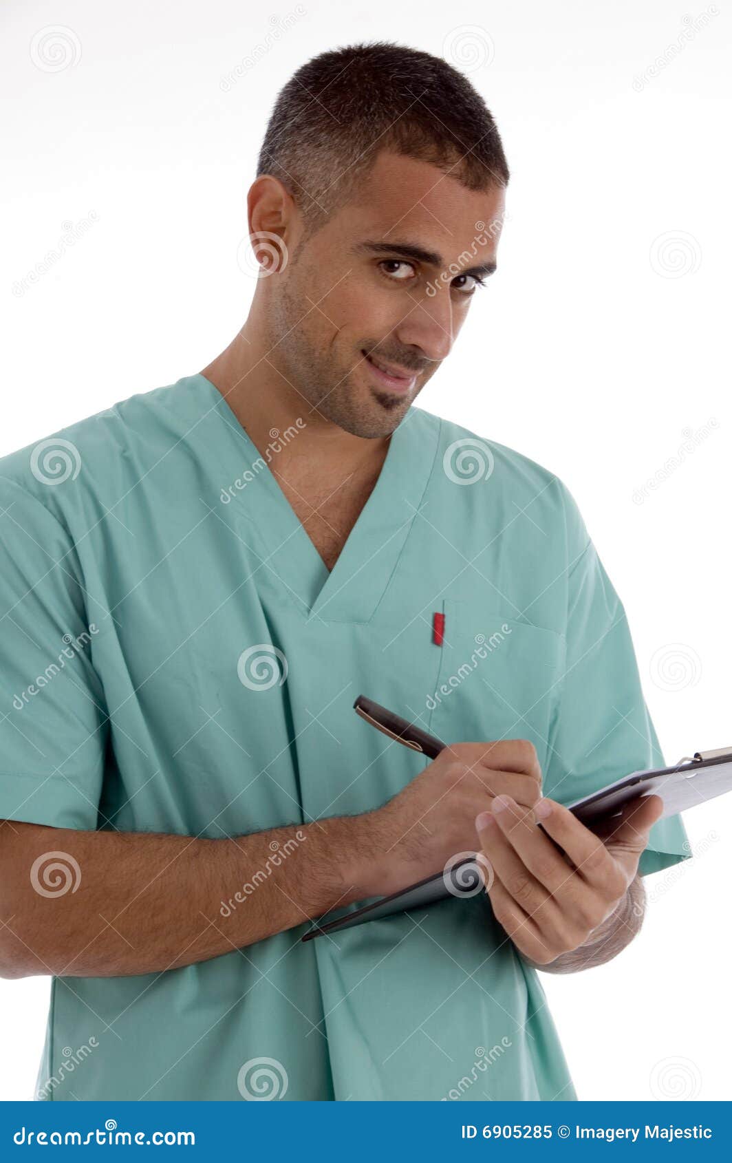Doctor writing on notepad stock image. Image of surgeon - 6905285